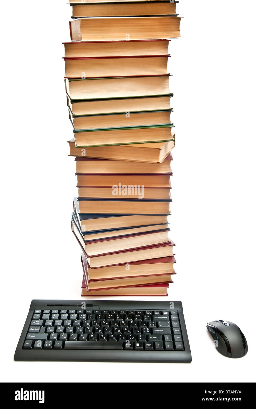 Keyboard and book Stock Photo - Alamy