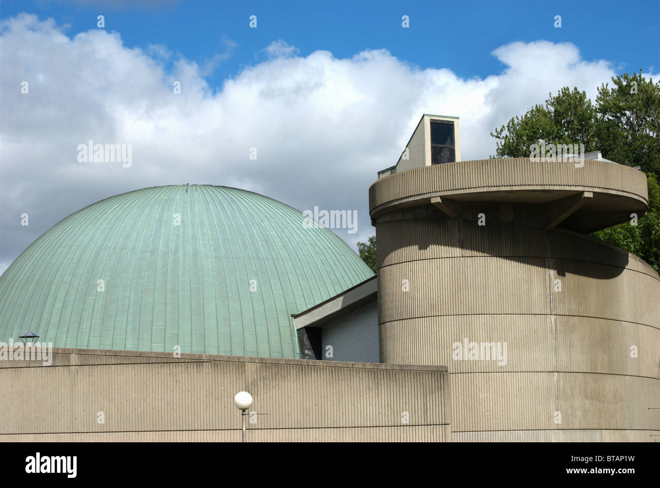 Outside of the Strasenburgh Planetarium, a unit of the Rochester Museum ...