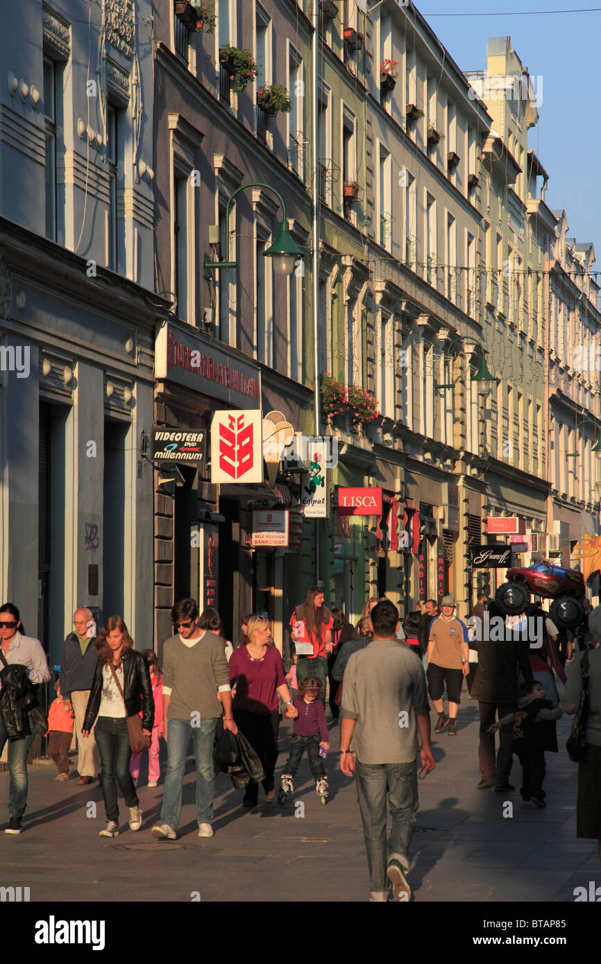 Bosnia and Herzegovina, Sarajevo, Ferhadija Street, people Stock Photo ...
