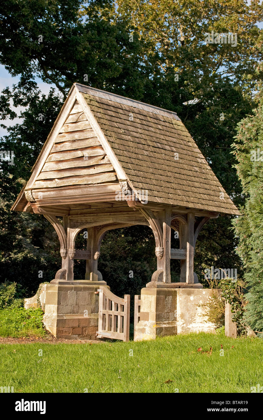 The church porch at St Benedicts Church, Horning, Norfolk Stock Photo ...