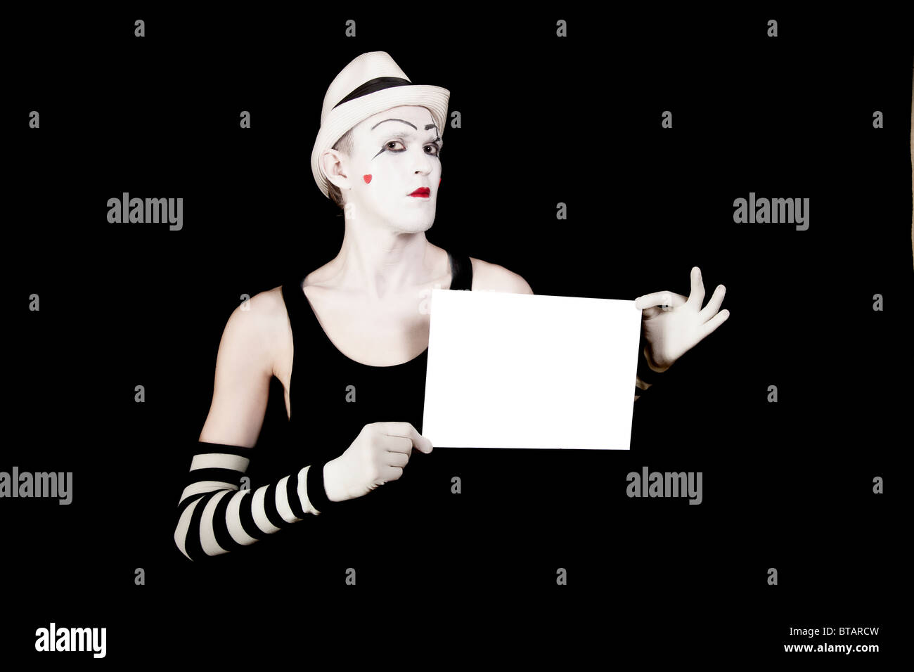Funny mime in white gloves hi-res stock photography and images - Alamy