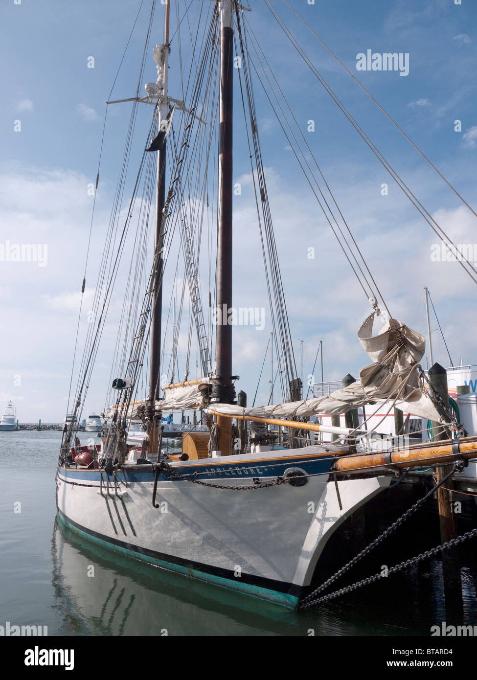 Sailing Ship the Schooner Appledore off Key West in Florida USA Stock ...