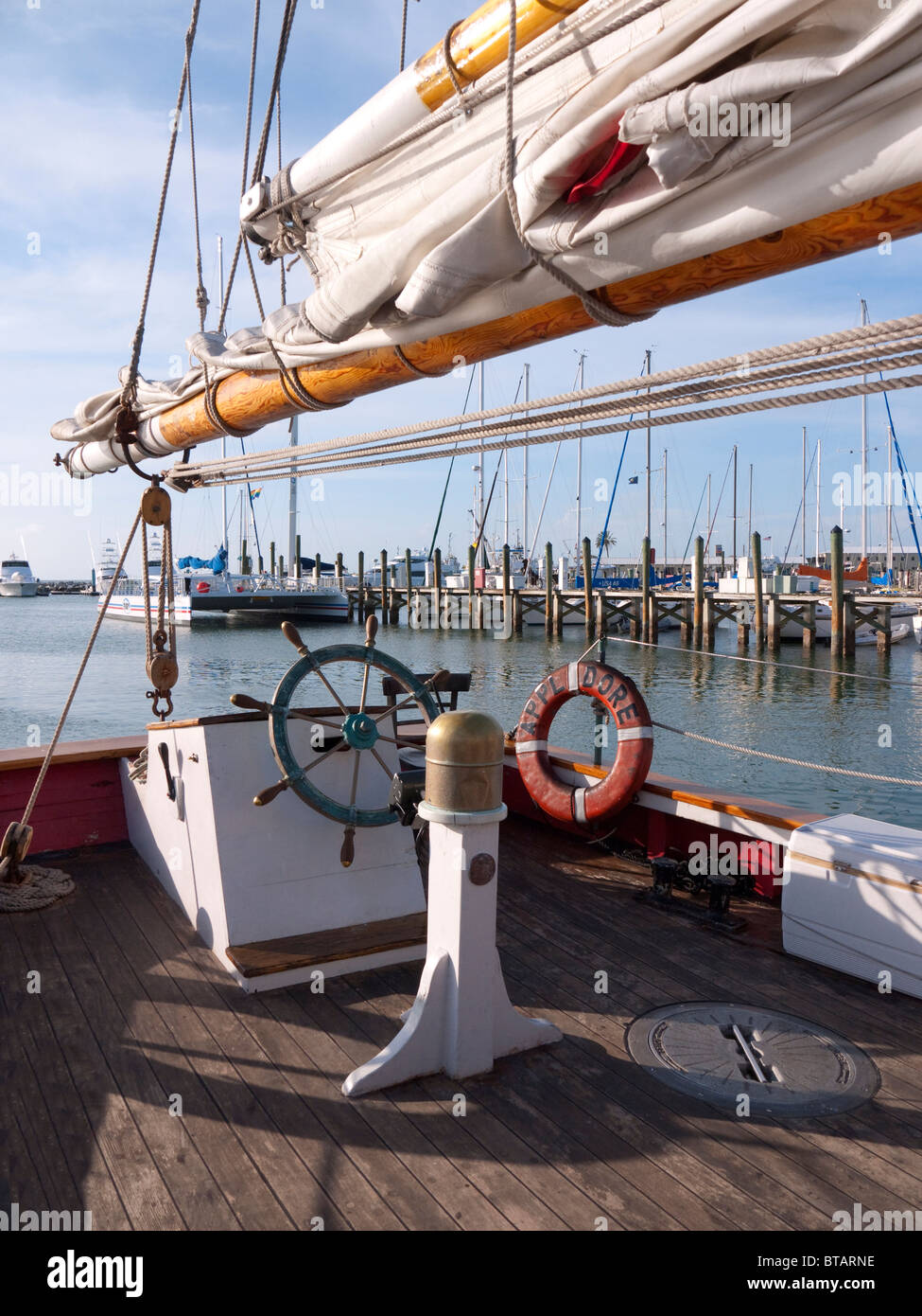 Sailing Ship the Schooner Appledore off Key West in Florida USA Stock ...