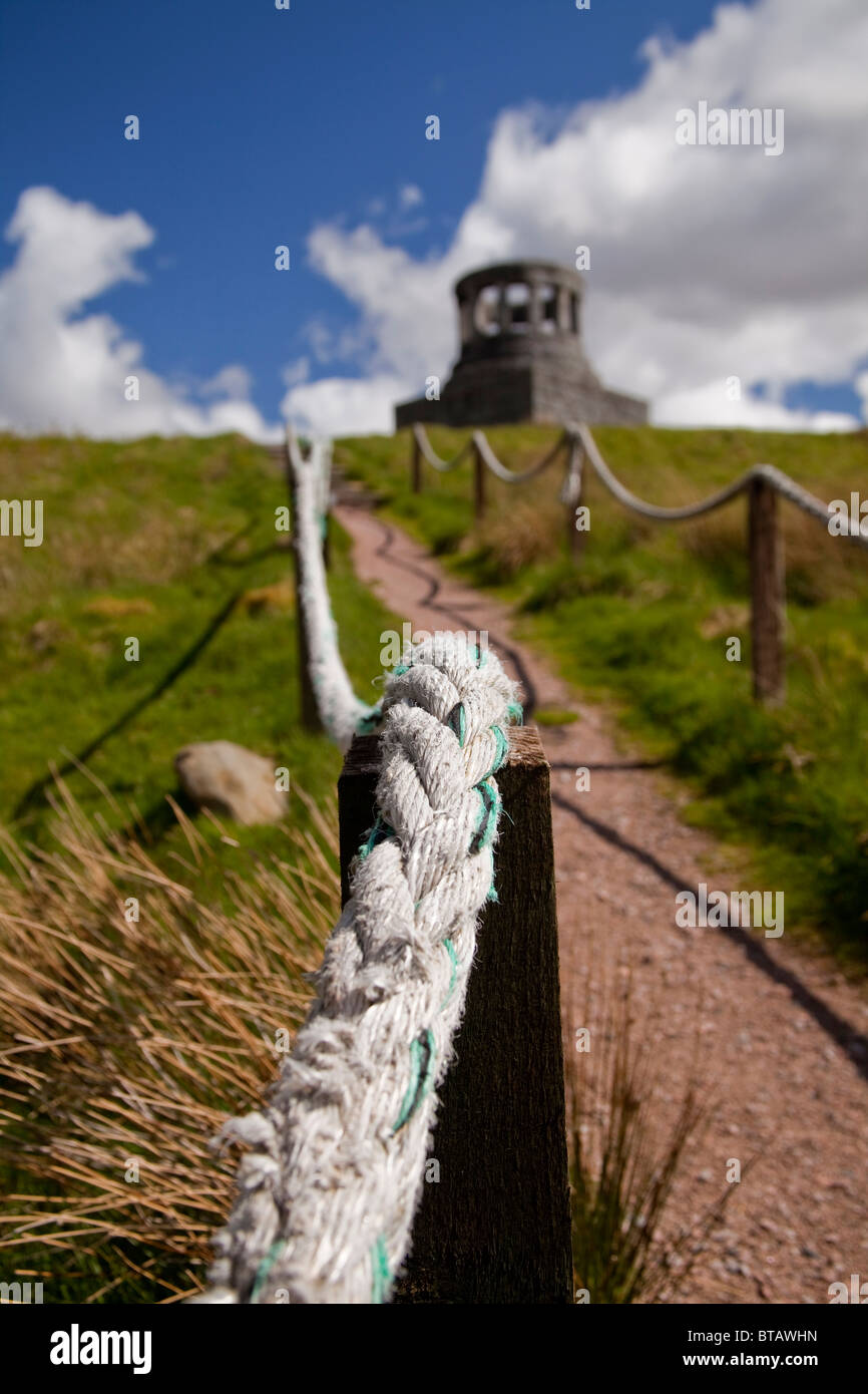 Roped path leading to granite memorial of Scottish poet Duncan in ...