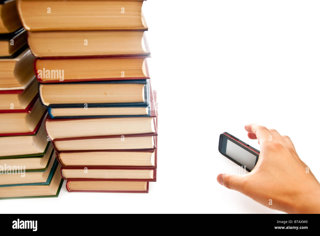 Phone reading Cut Out Stock Images & Pictures - Alamy