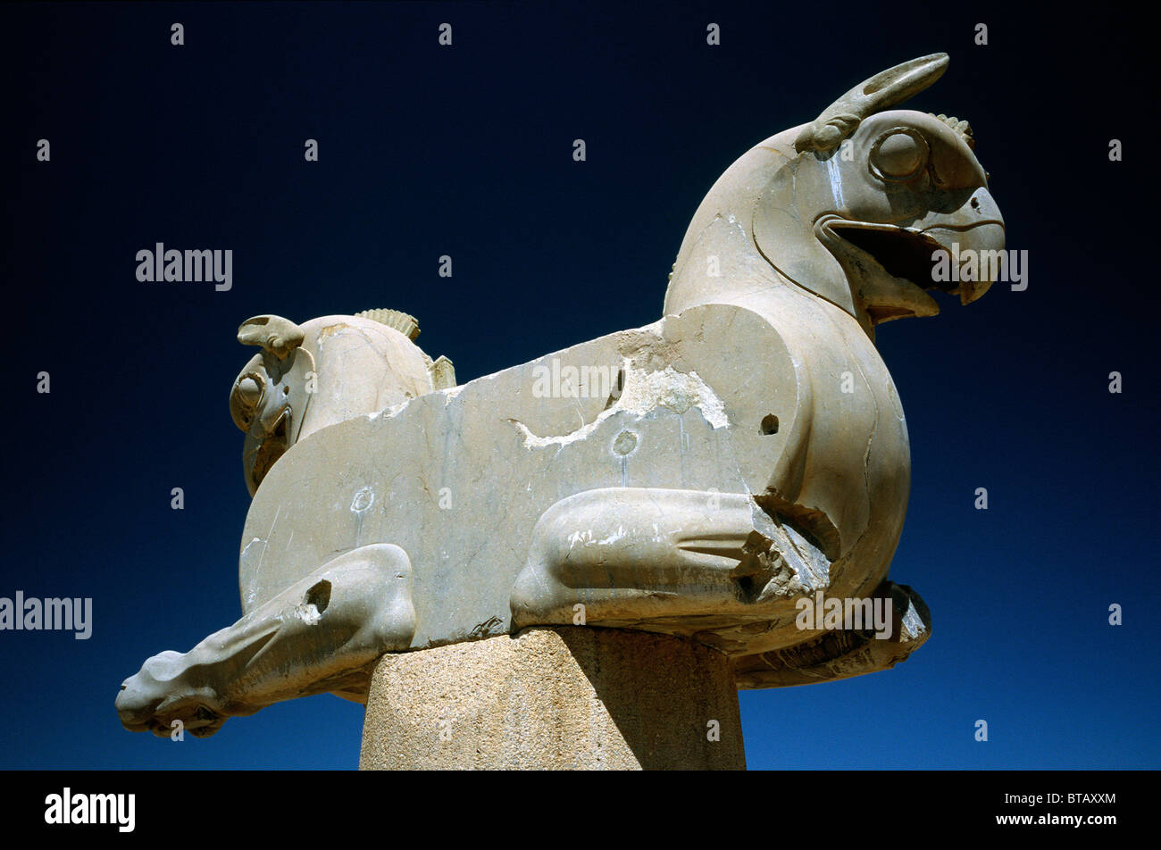 Griffin statue at the Gate of All Nations, entrance to the ancient city ...