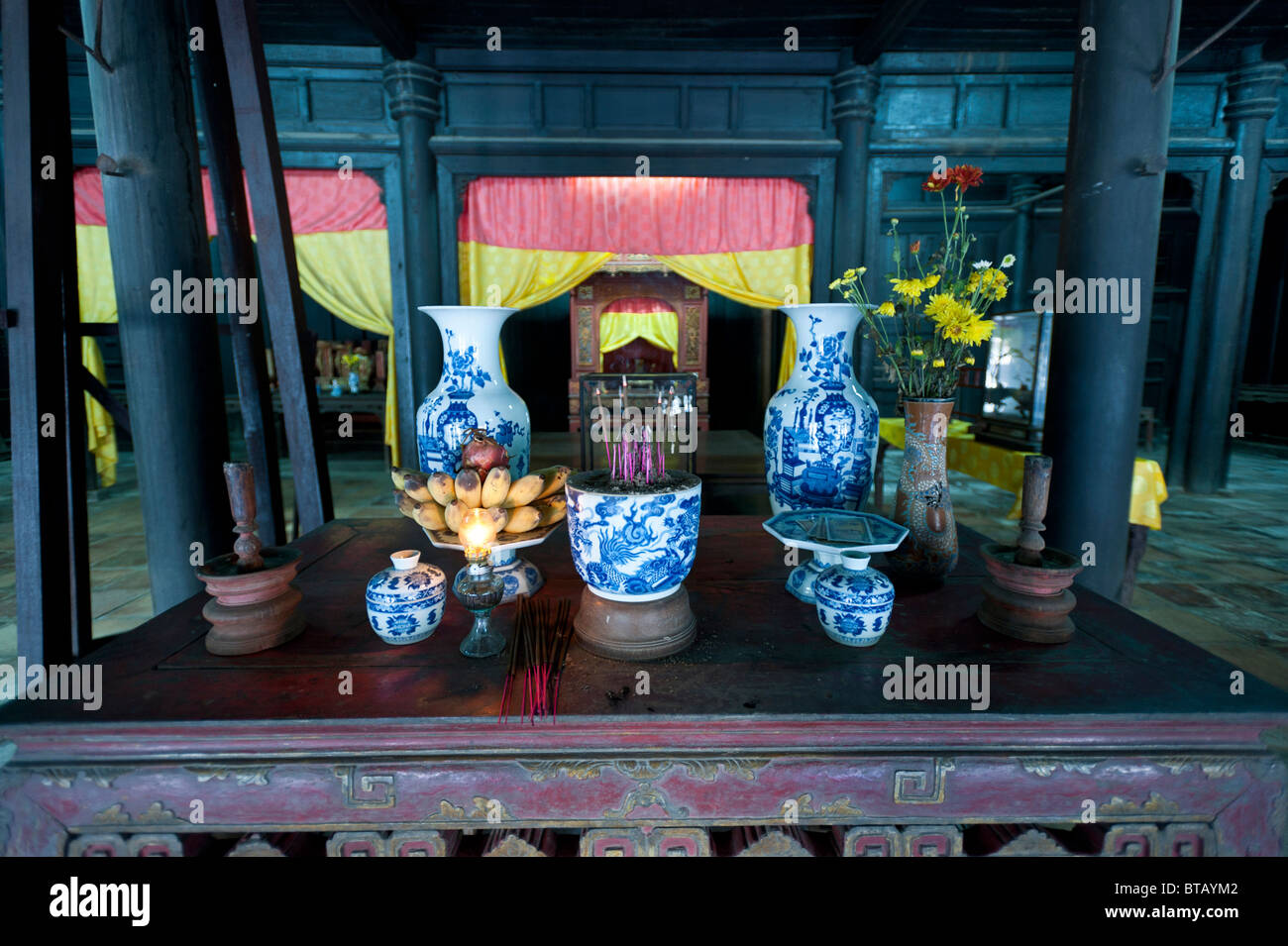 Altar in the Main Tomb Complex of Emperor Lang Tu Doc, Imperial City of ...