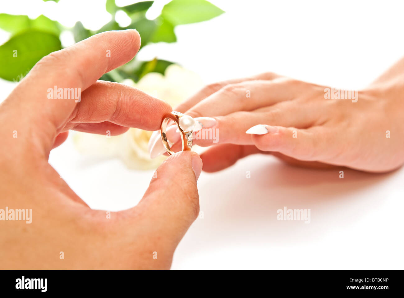 Ring and hands Stock Photo - Alamy
