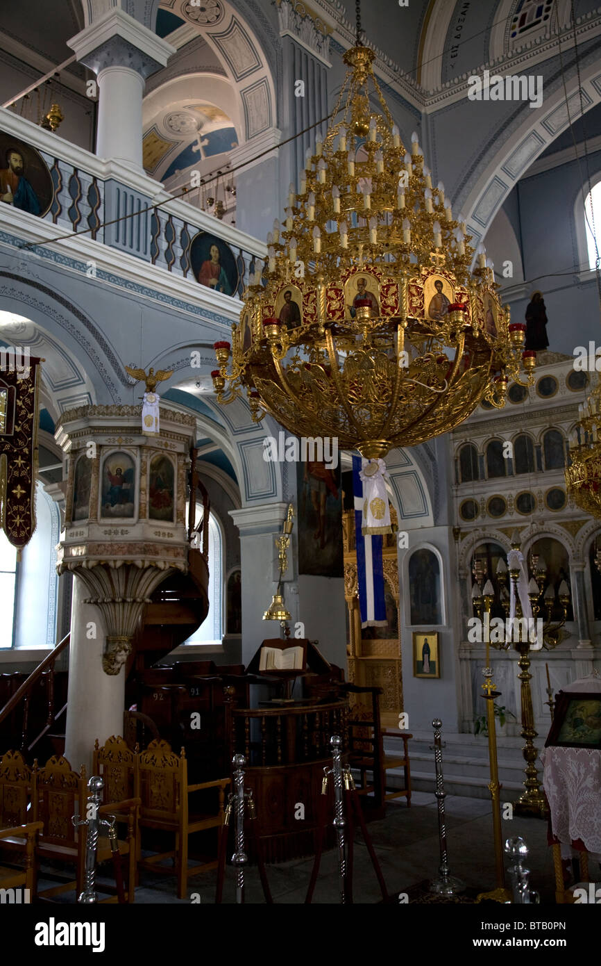 Holy Trinity Church Pagondas Samos Greece Stock Photo - Alamy