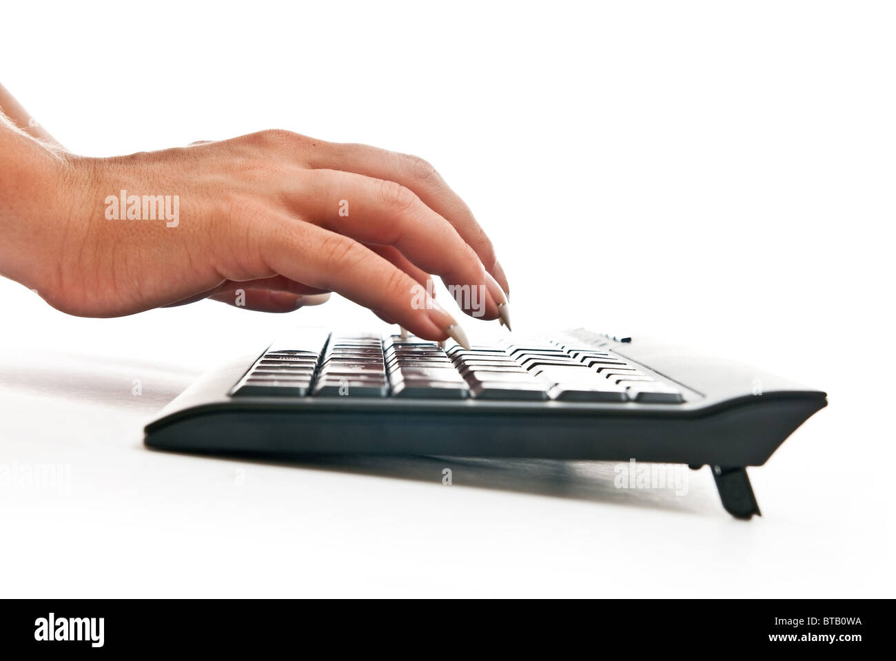 Hands typing Cut Out Stock Images & Pictures - Alamy