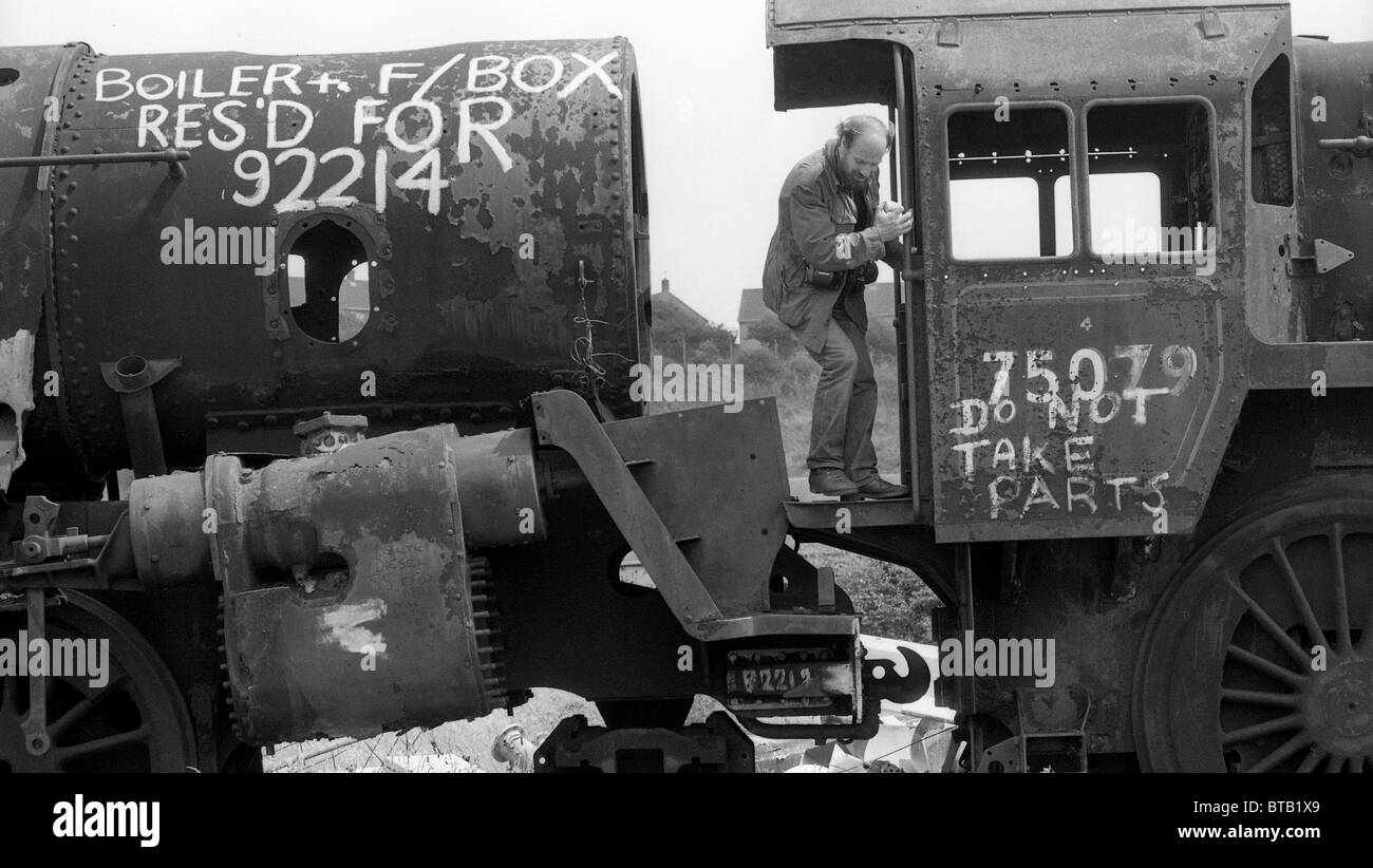 Scrapyard of British steam locomotives at Woodhams Yard in Barry Stock ...
