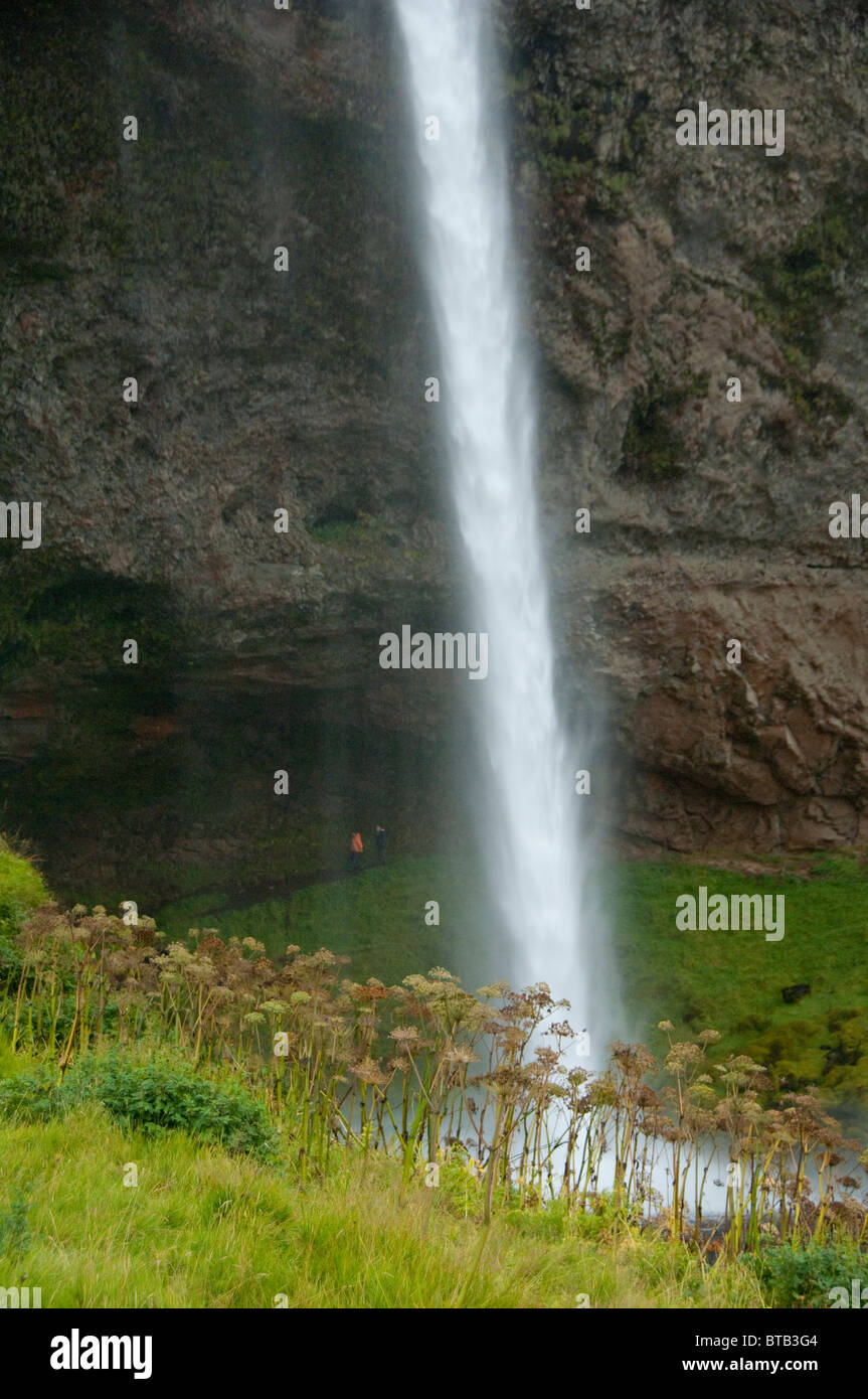 Iceland. Skogafoss (aka Skogar Waterfall). Popular waterfall where ...