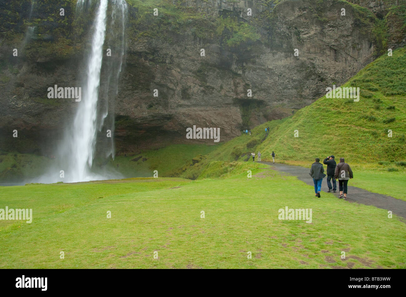 Iceland. Skogafoss (aka Skogar Waterfall). Popular waterfall where ...