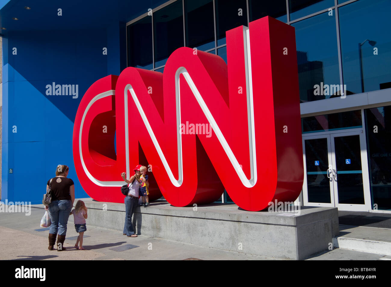 Outside CNN Television TV building in Atlanta Georgia GA USA Stock ...