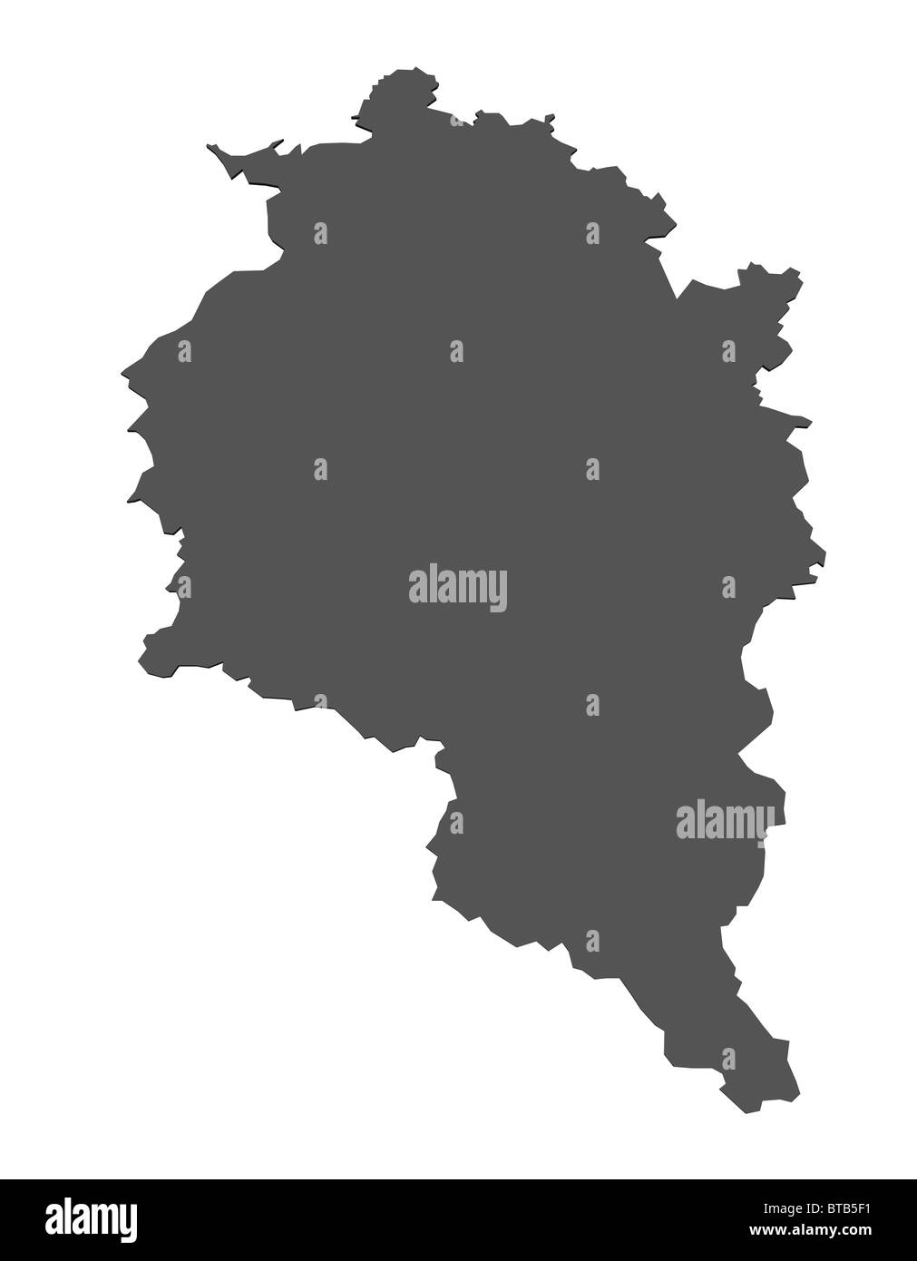 Rendered map of the austrian state of Vorarlberg Stock Photo - Alamy