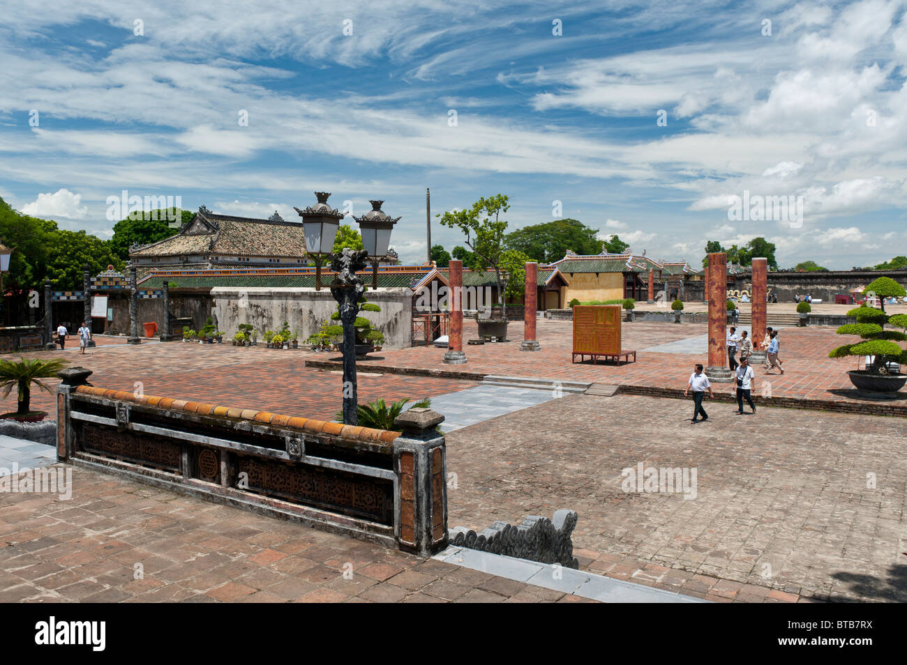 The Inner Citadel Courtyard of the Imperial City of Hue, Vietnam Stock ...