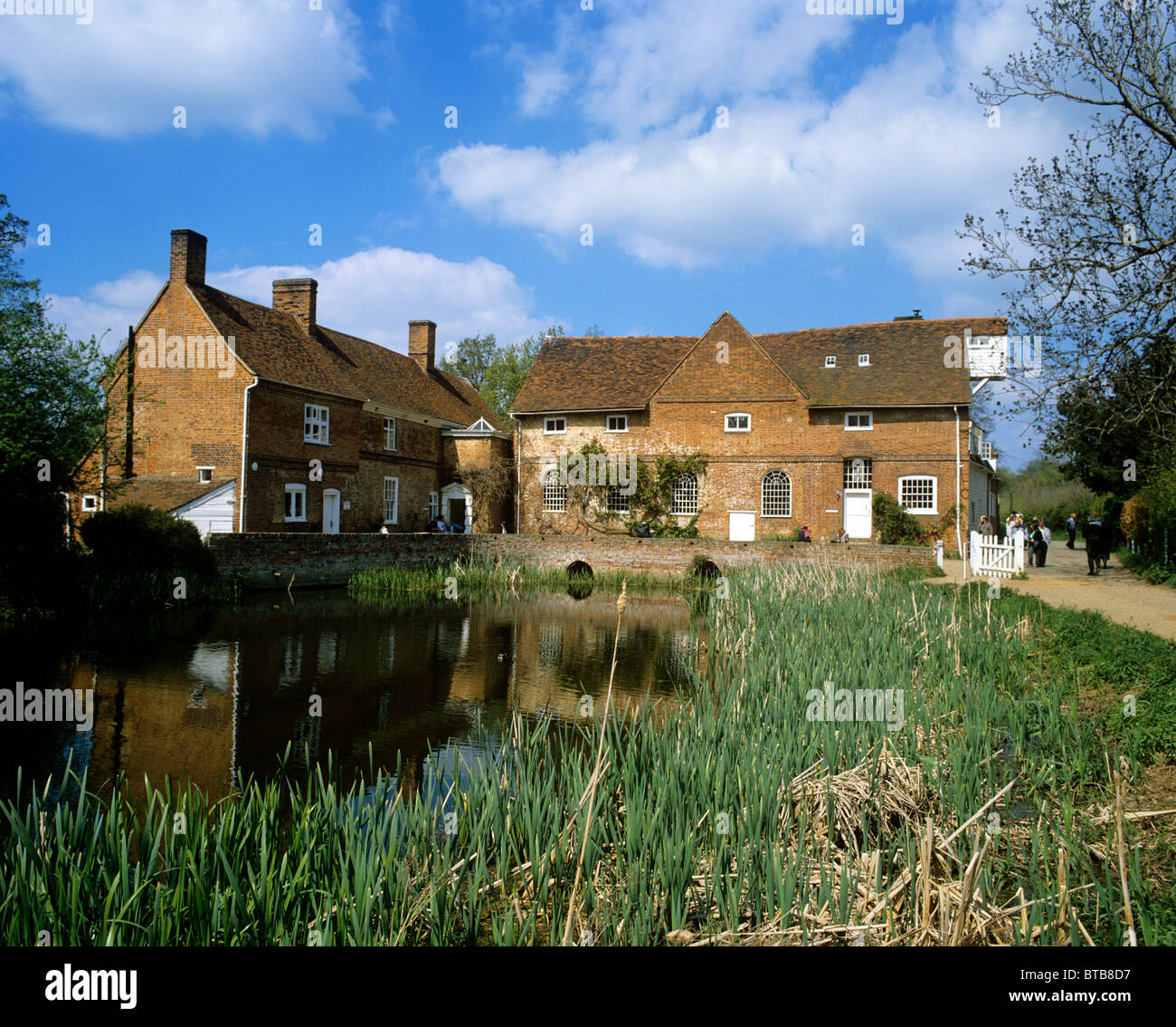 East Bergholt - View of Flatford Mill, the watermill on the River Stour ...