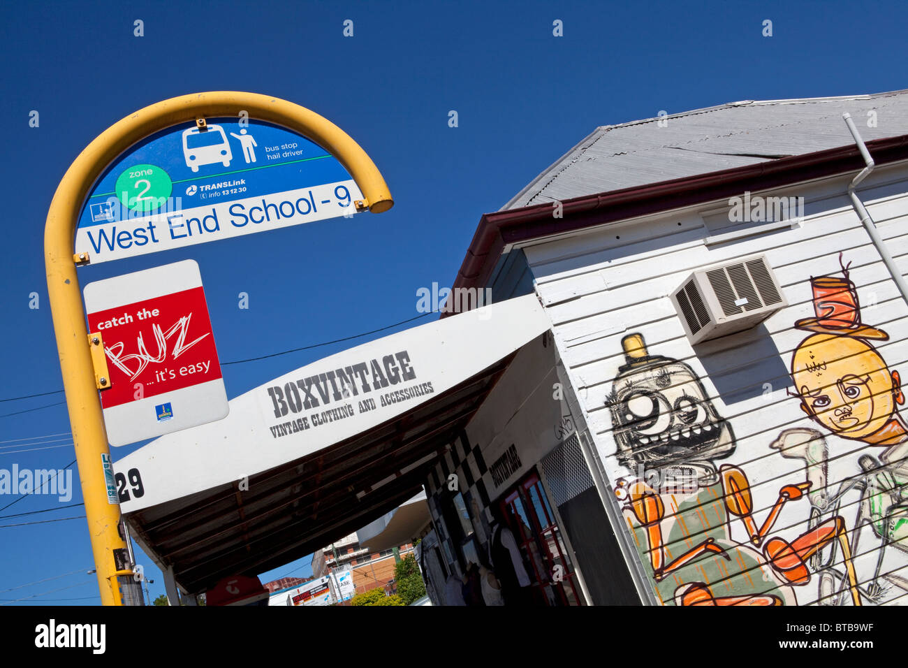 Bus Stop, West End, Brisbane, QLD, Australia Stock Photo - Alamy