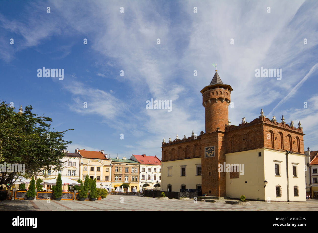 Renaissance town hall in main square Rynek Tarnow Poland Stock Photo ...