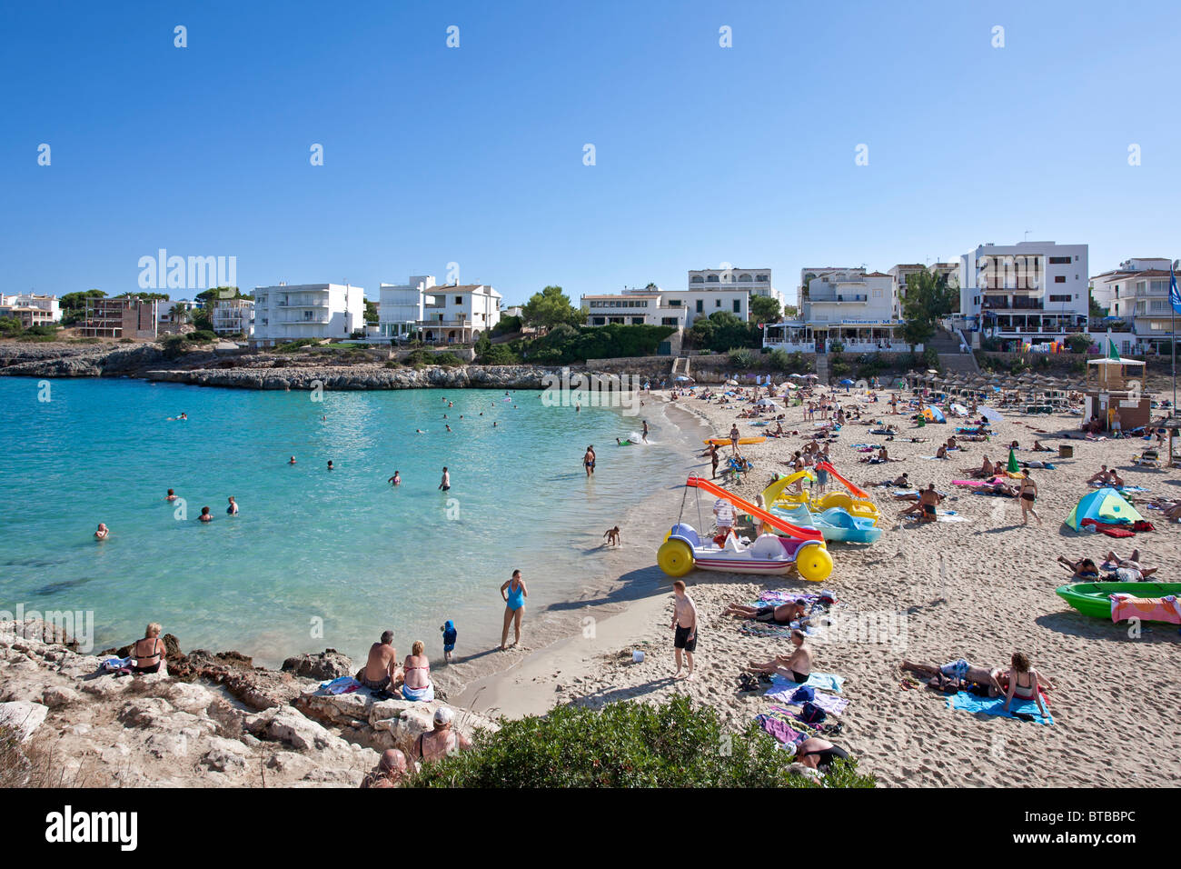 Cala Marçal beach. Near Portocolom. East of Mallorca Island. Spain ...