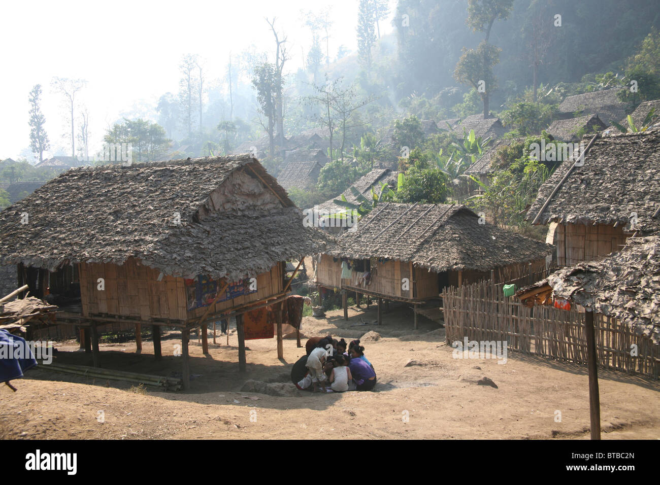 village of the Karen tribe in Thailand Stock Photo - Alamy