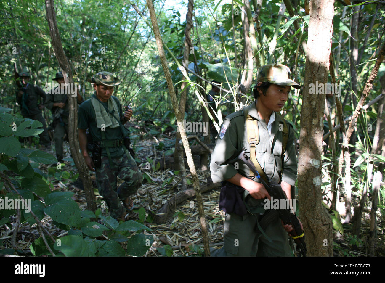 Karen National Union (KNU) rebels in Burma Stock Photo - Alamy