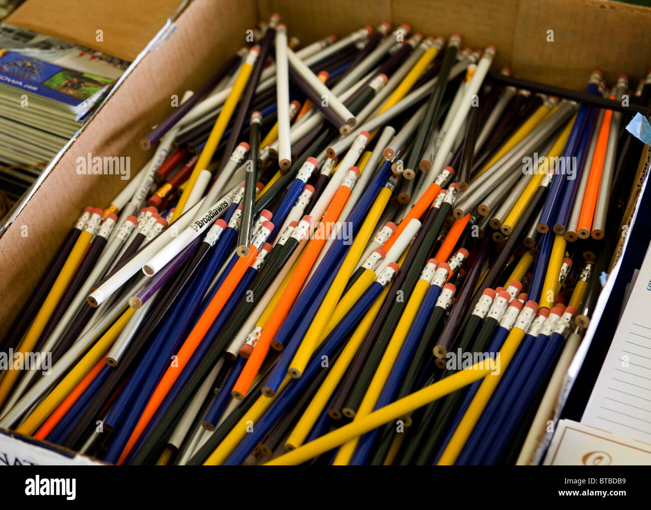 Box of pencils Stock Photo - Alamy