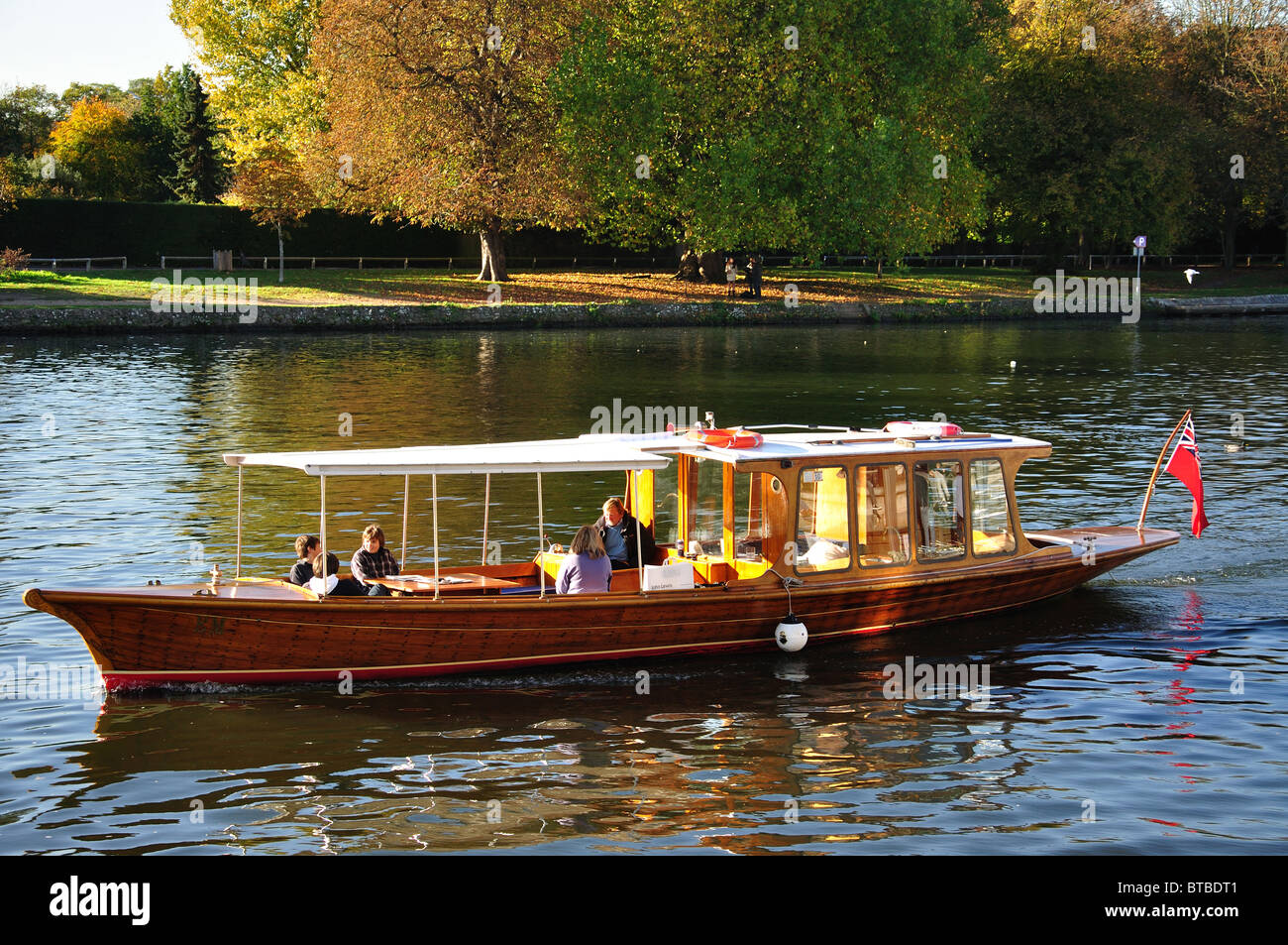 Wooden slipper launch on River Thames, Kingston upon Thames, Royal ...