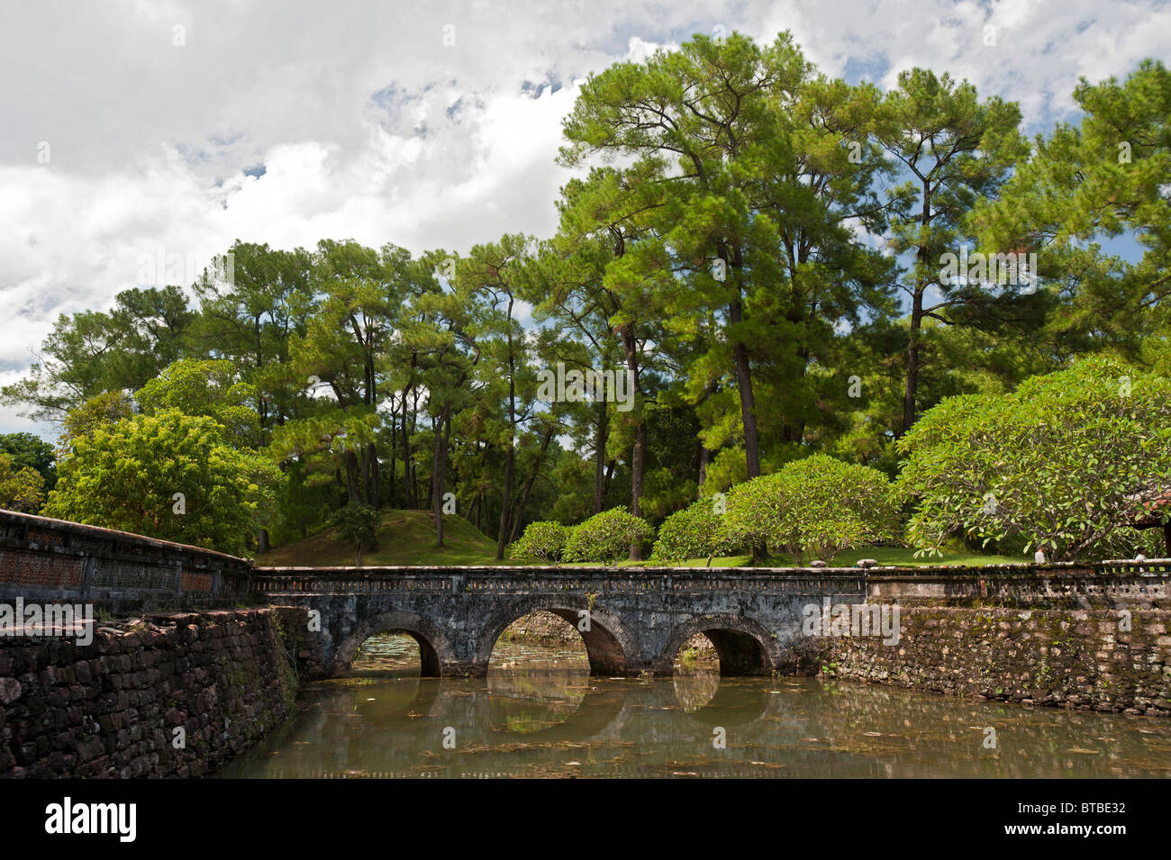 Bridge over the Lake in the Tomb Complex of Emperor Lang Tu Doc ...