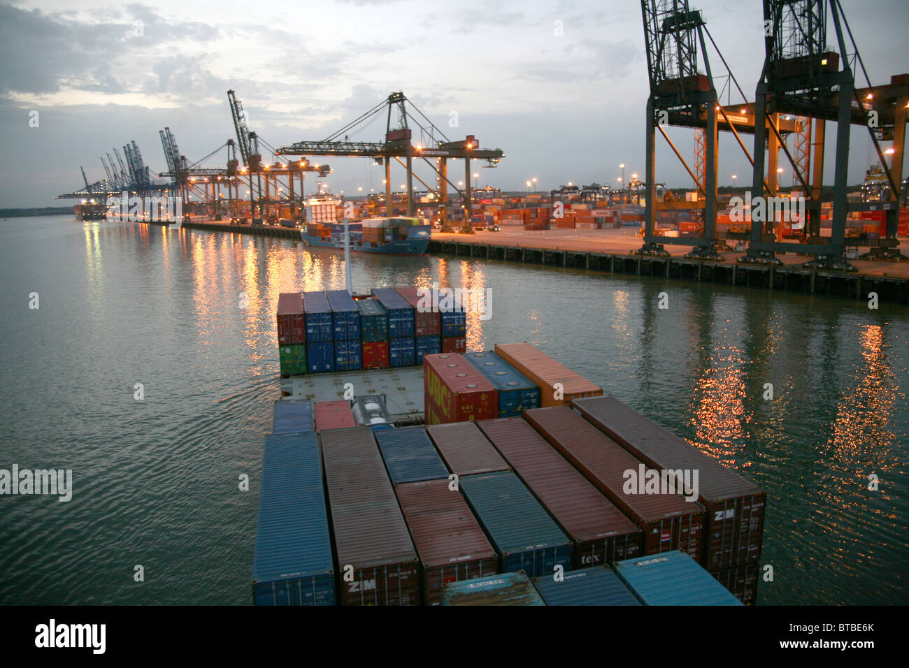 container transport in Holland Stock Photo - Alamy