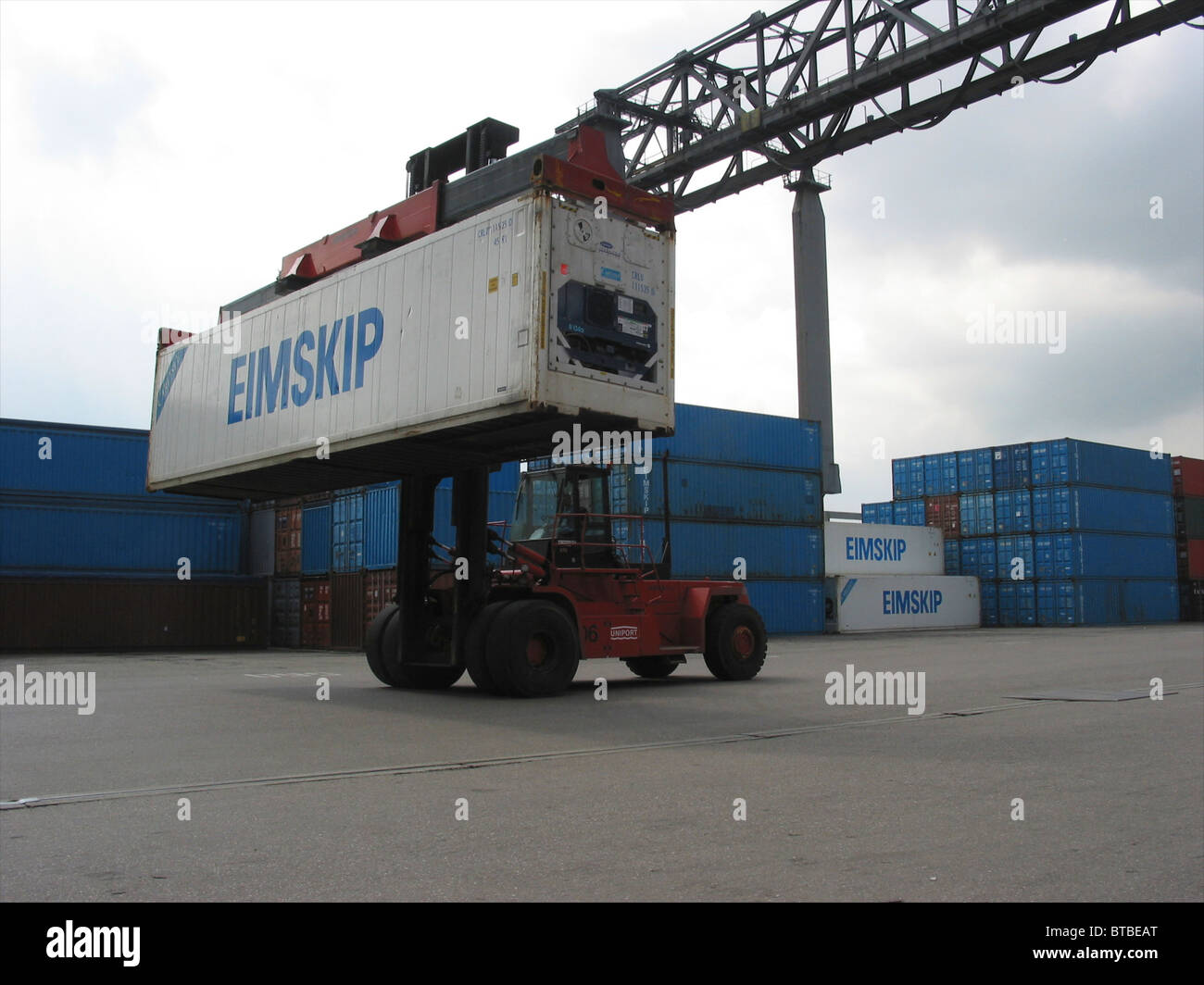 container transport in Holland Stock Photo - Alamy