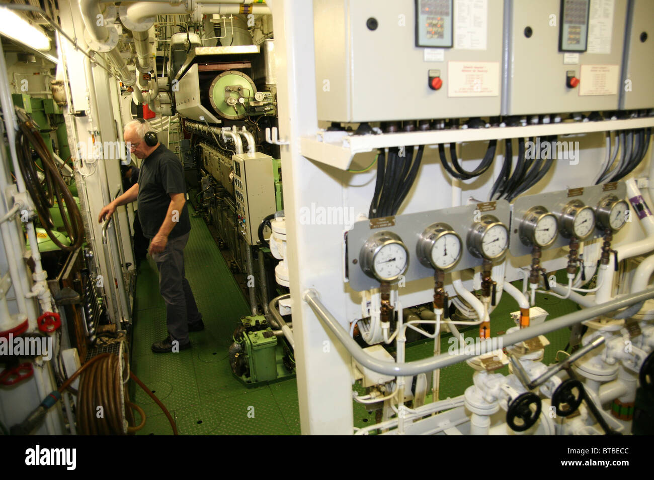 Container ship engine room hi-res stock photography and images - Alamy