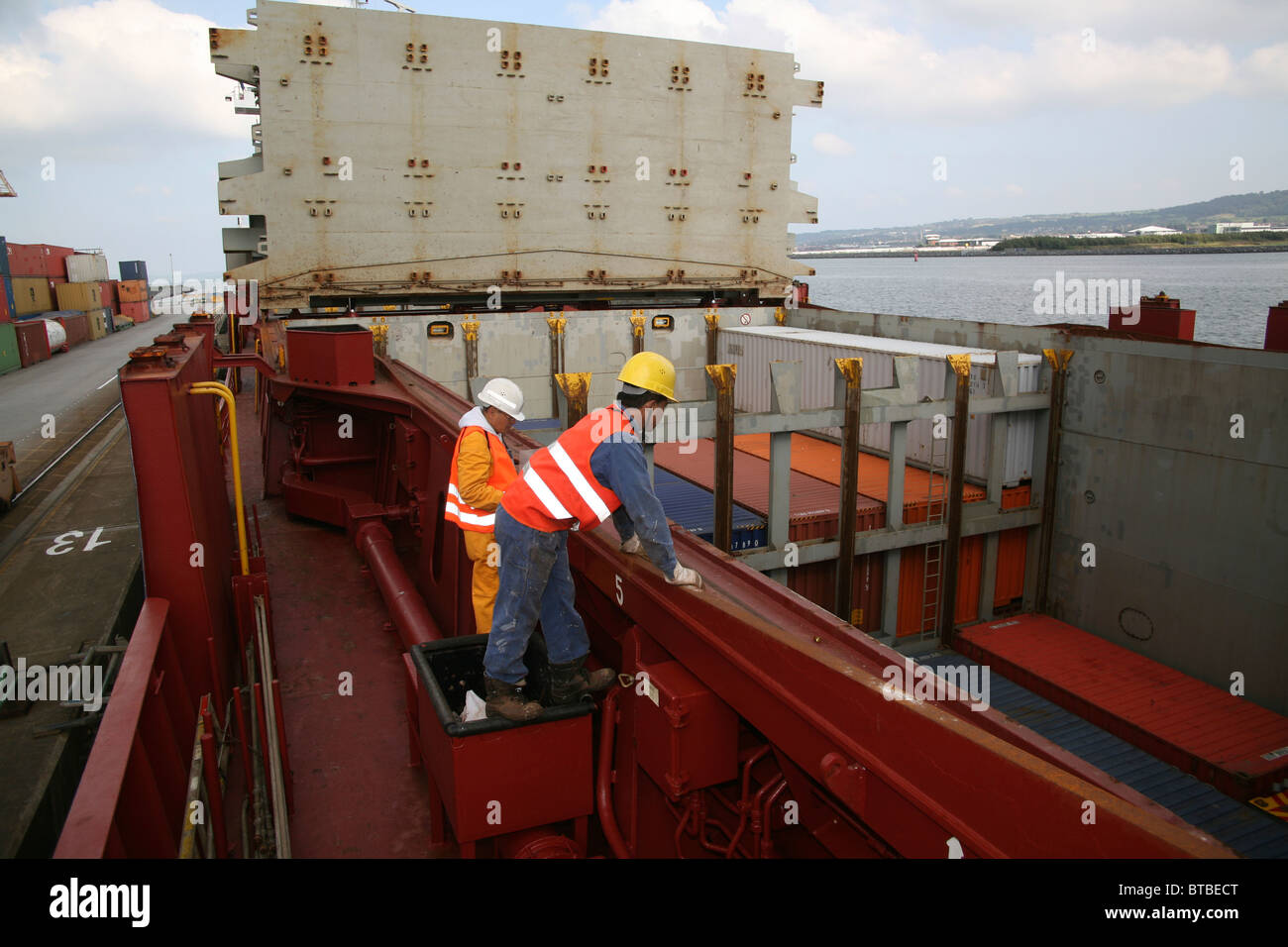 container transport in Holland Stock Photo - Alamy