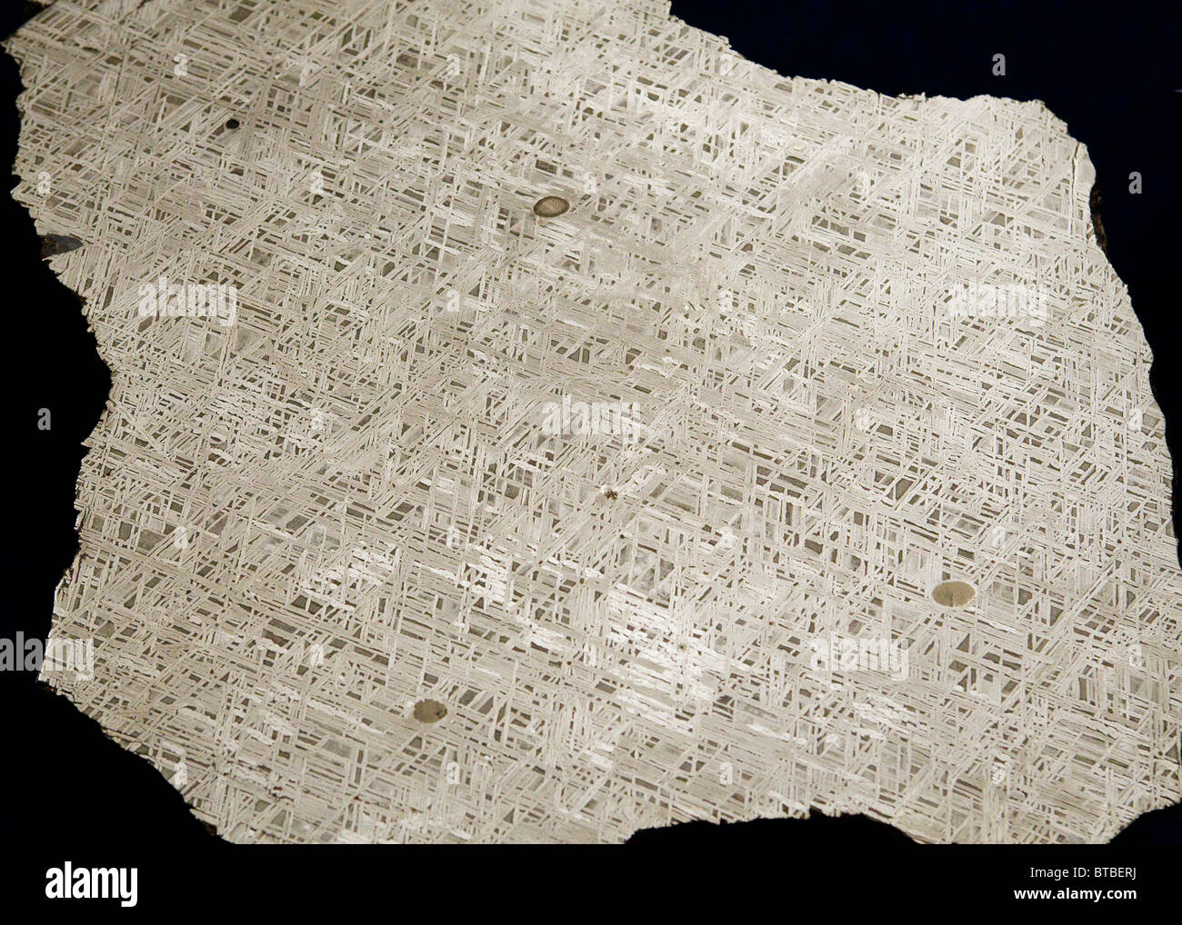 Carbo iron meteorite cut through Stock Photo - Alamy