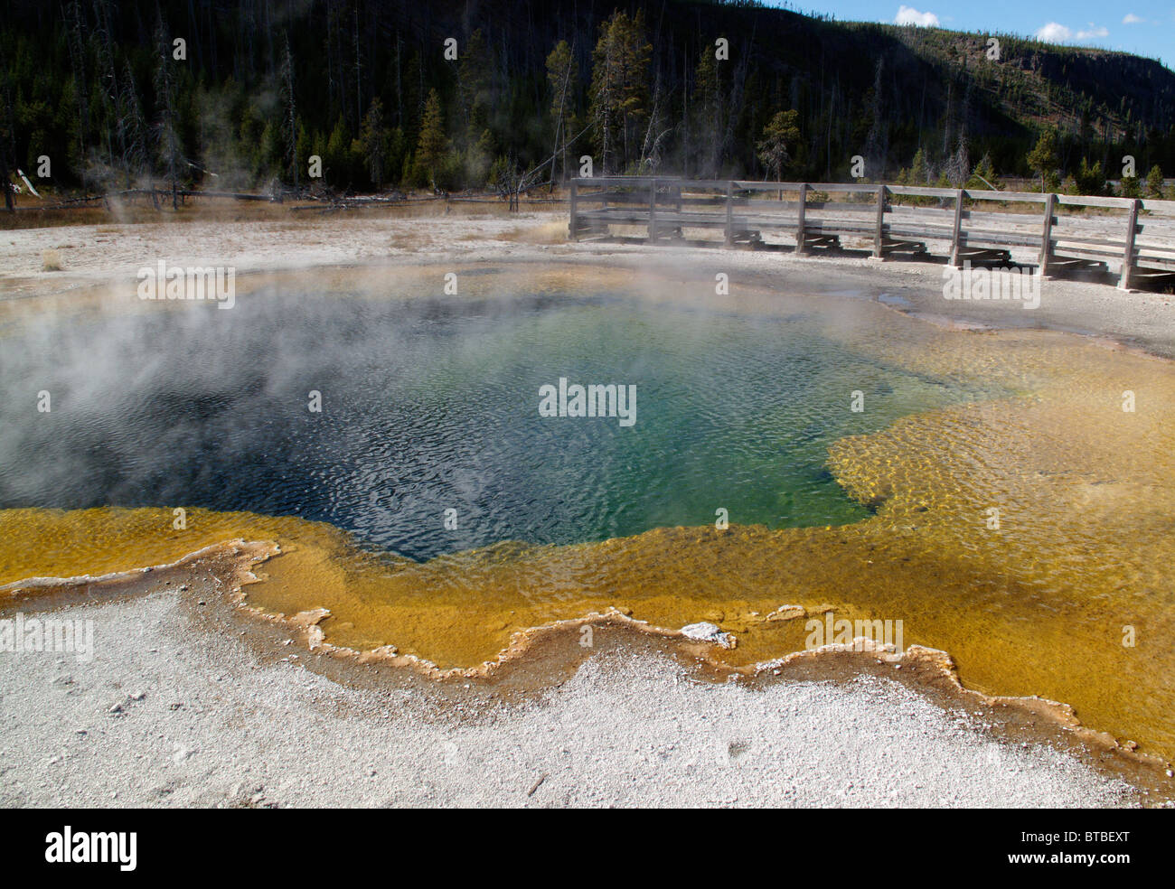Emerald Pool hot spring at Black Sand Basin in Yellowstone National ...