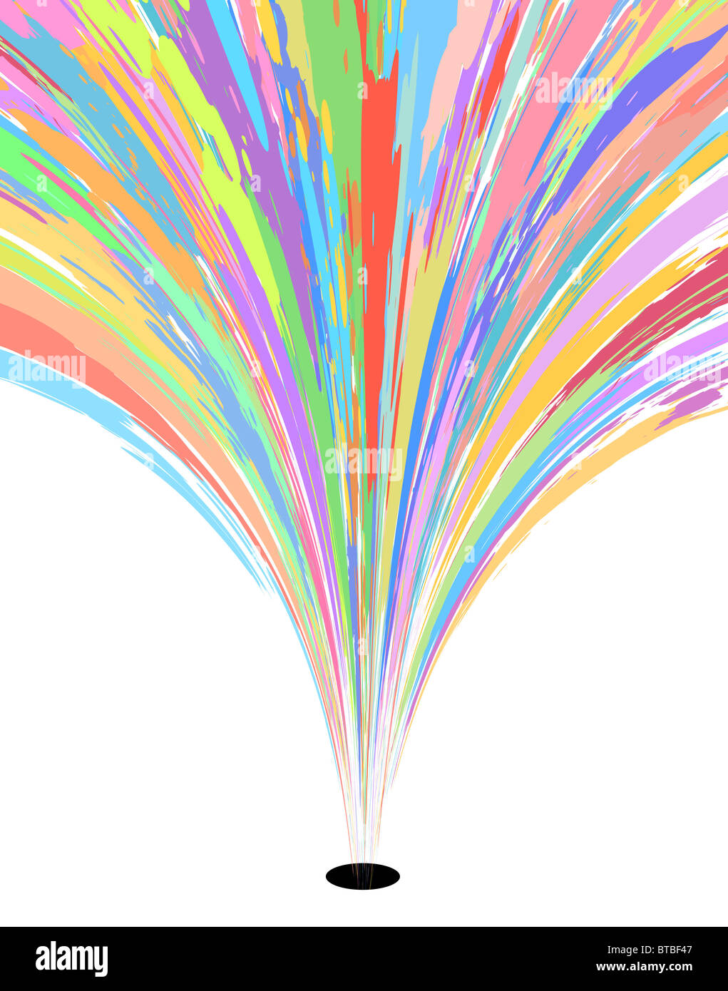 Abstract illustrated design of a colorful fountain Stock Photo - Alamy