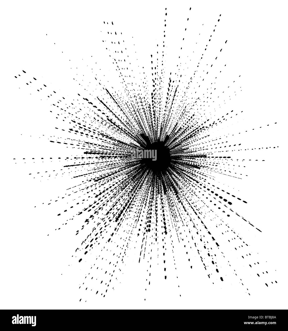 Illustrated design element of a bursting ink drop Stock Photo - Alamy