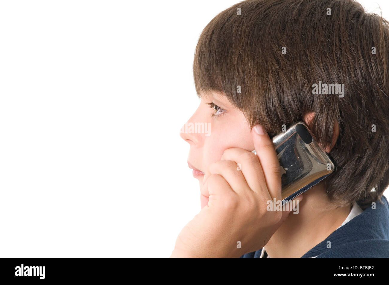 talking on iphone mobile phone phones speaking boy man child male ...