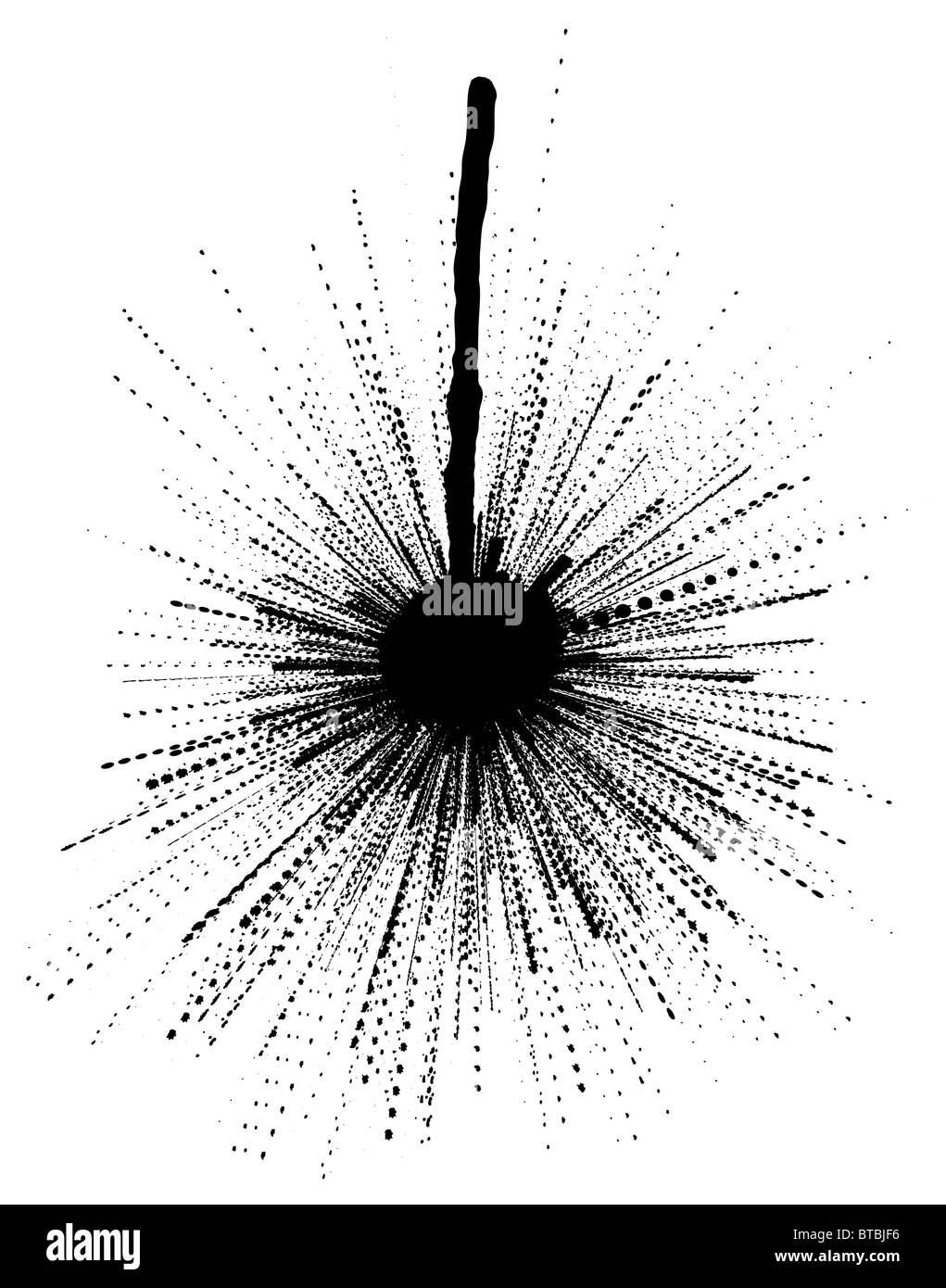 Illustrated design of an ink drop exploding Stock Photo - Alamy