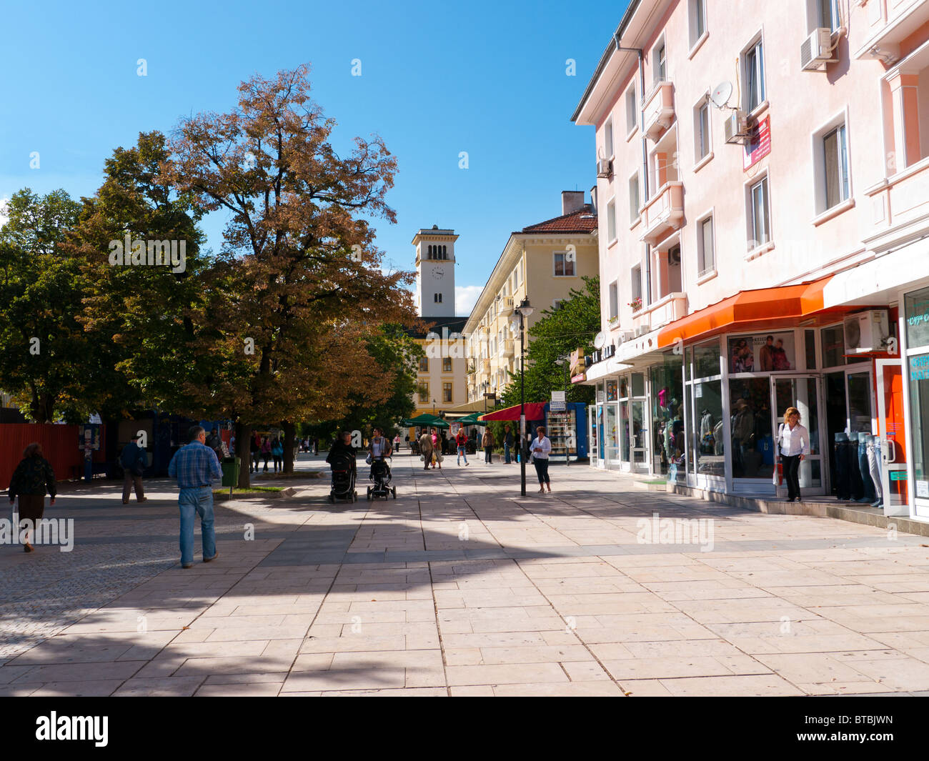 Sliven Town Centre, Blue Mountains, Bulgaria, Balkans Stock Photo - Alamy