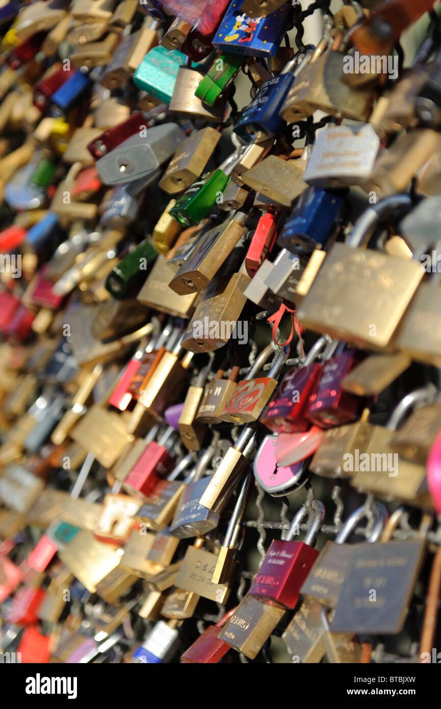 Love Padlocks on the Hohenzollern Bridge in Cologne Germany Stock Photo ...