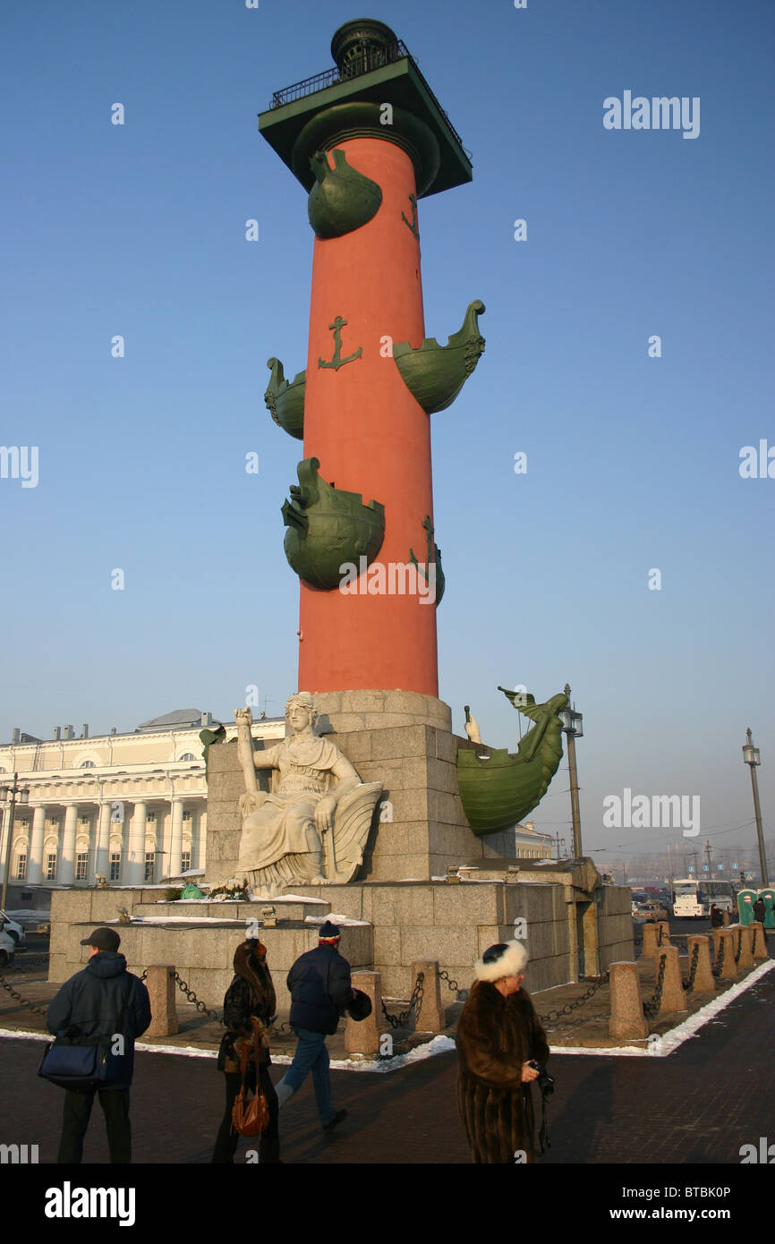 Saint Petersburg Rostral Columns Stock Photo - Alamy