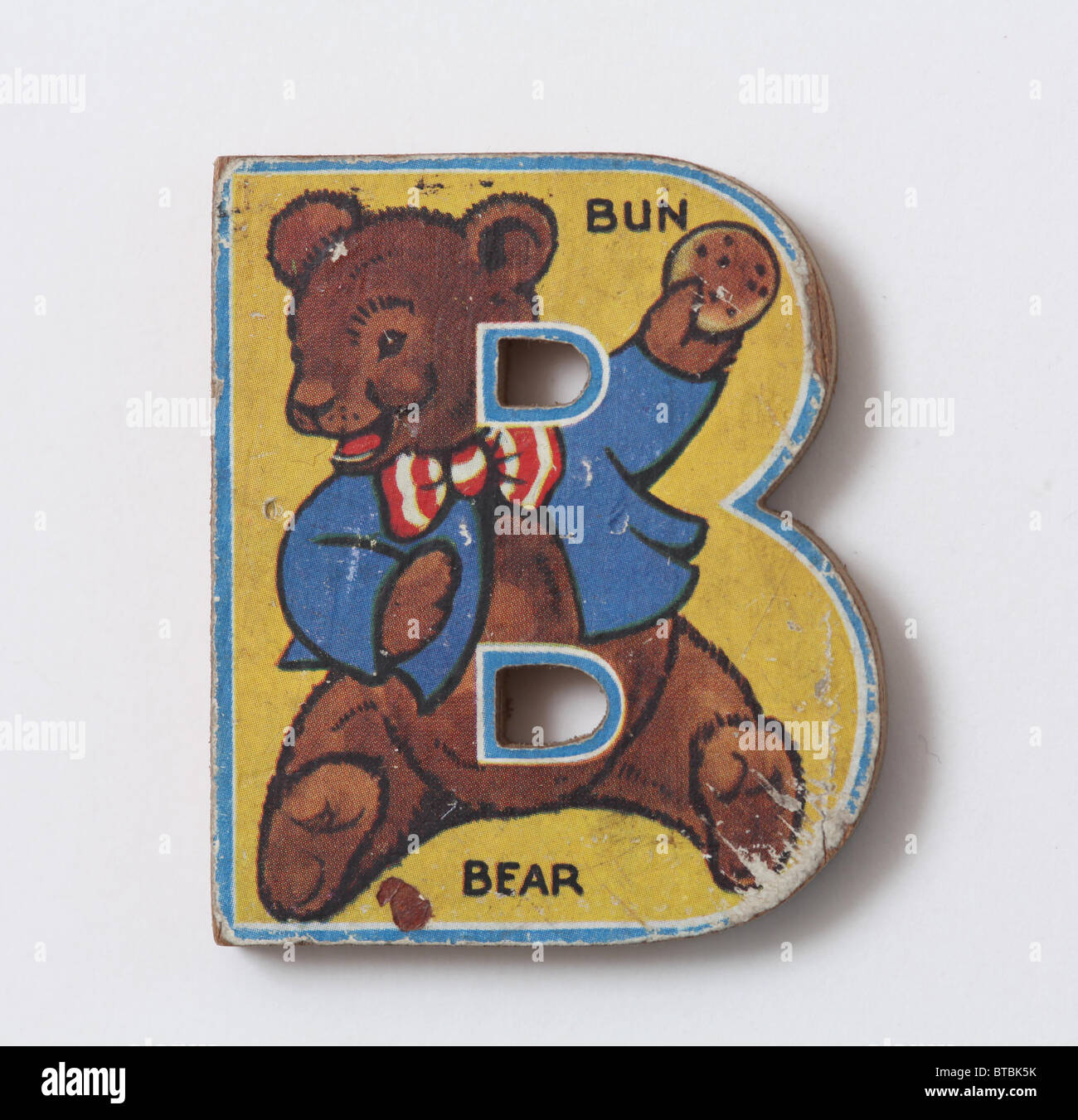 Antique wooden letter B Stock Photo - Alamy