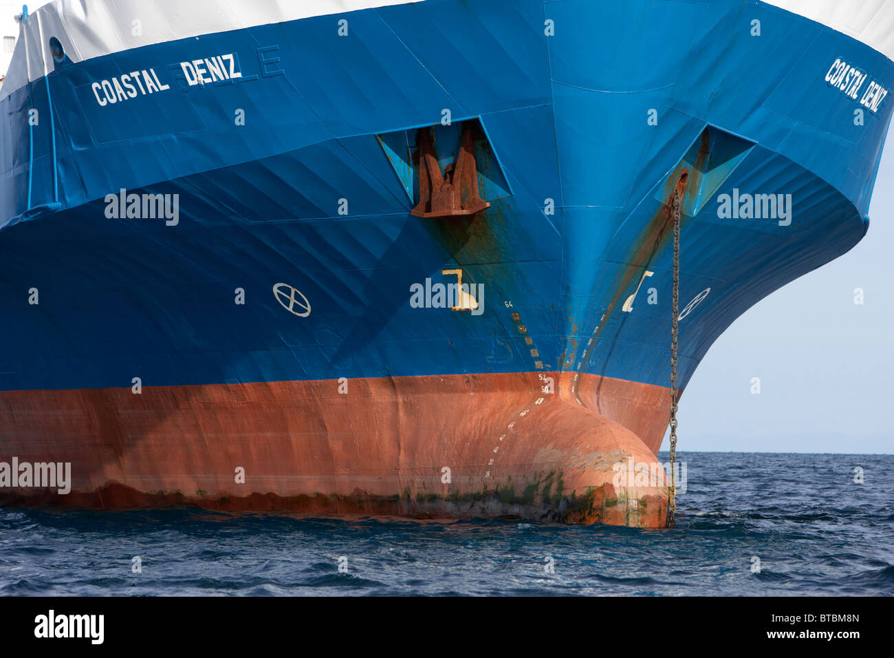 bulbous bow and anchors coastal deniz dry cargo hazard a major ship at ...