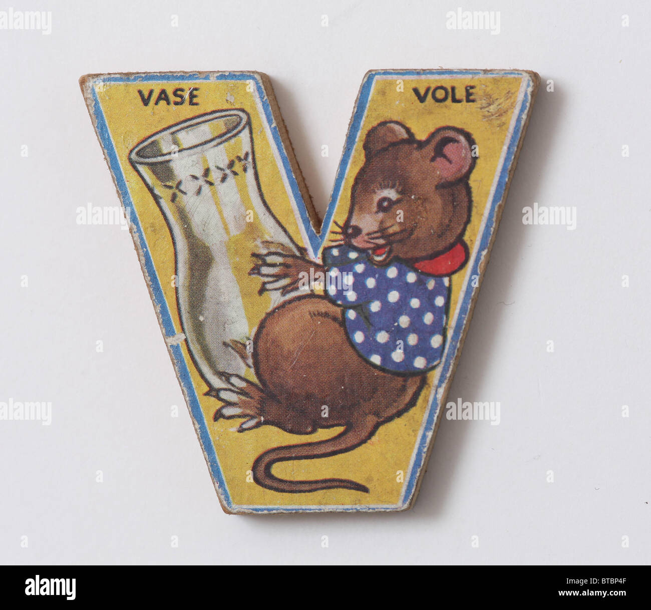 Antique wooden letter V Stock Photo - Alamy