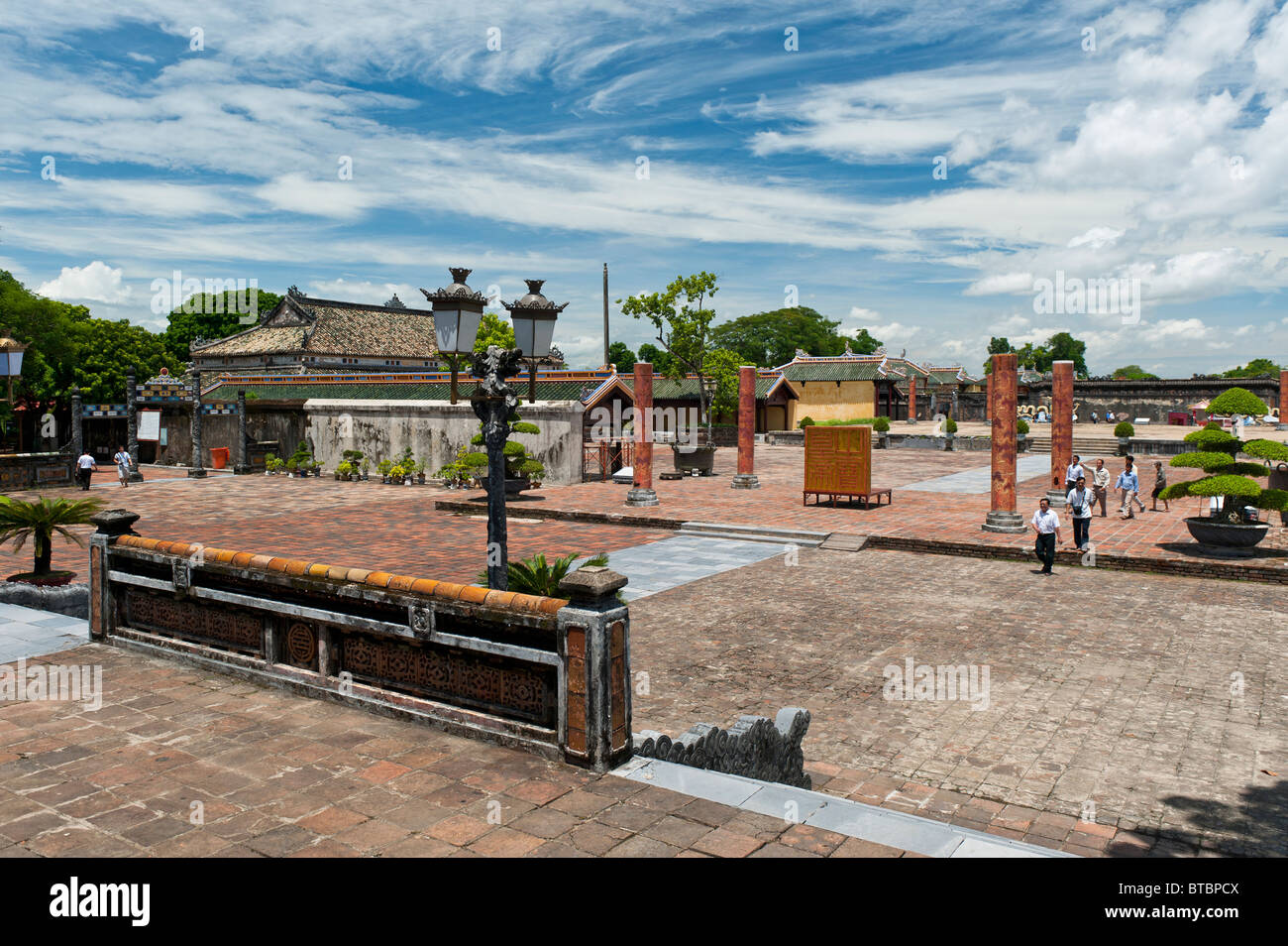 The Inner Citadel Courtyard of the Imperial City of Hue, Vietnam Stock ...