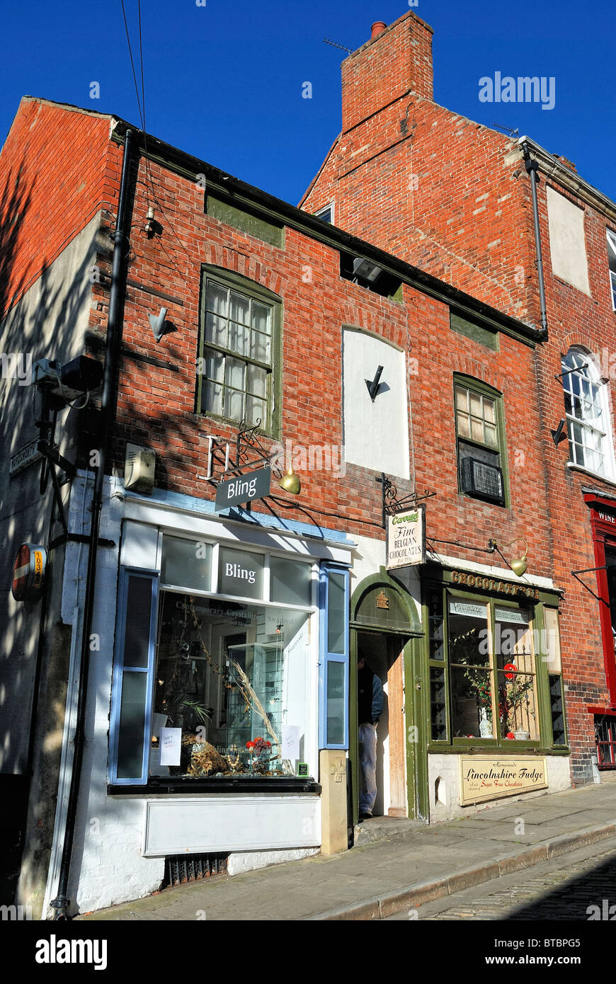 bling shop steep hill lincoln england uk Stock Photo - Alamy