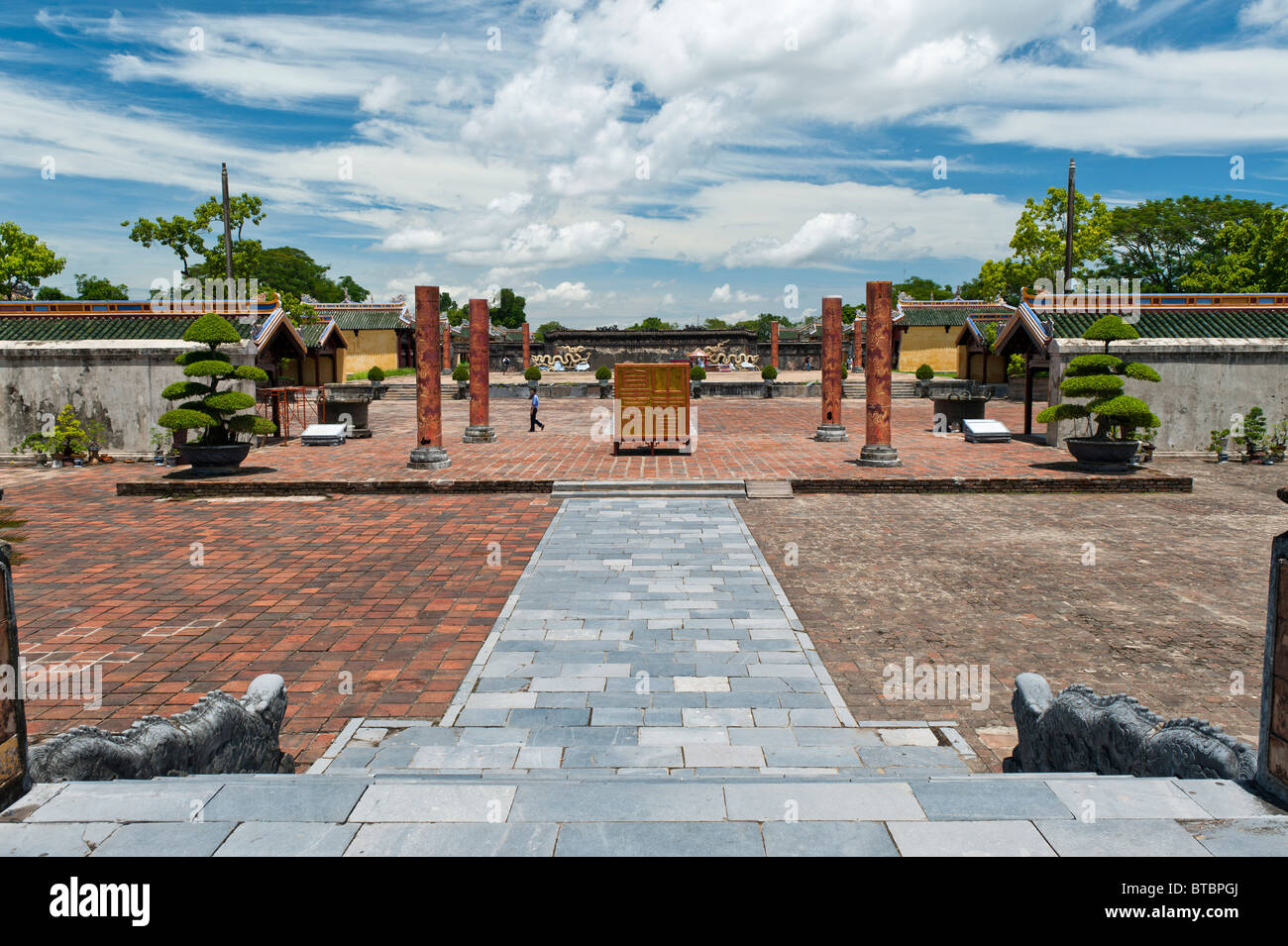 The Inner Citadel Courtyard of the Imperial City of Hue, Vietnam Stock ...