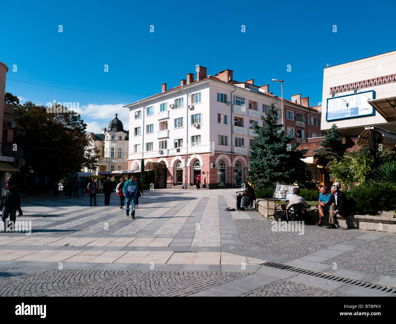 Sliven Town Square, Blue Mountains, Bulgaria, Balkans Stock Photo - Alamy
