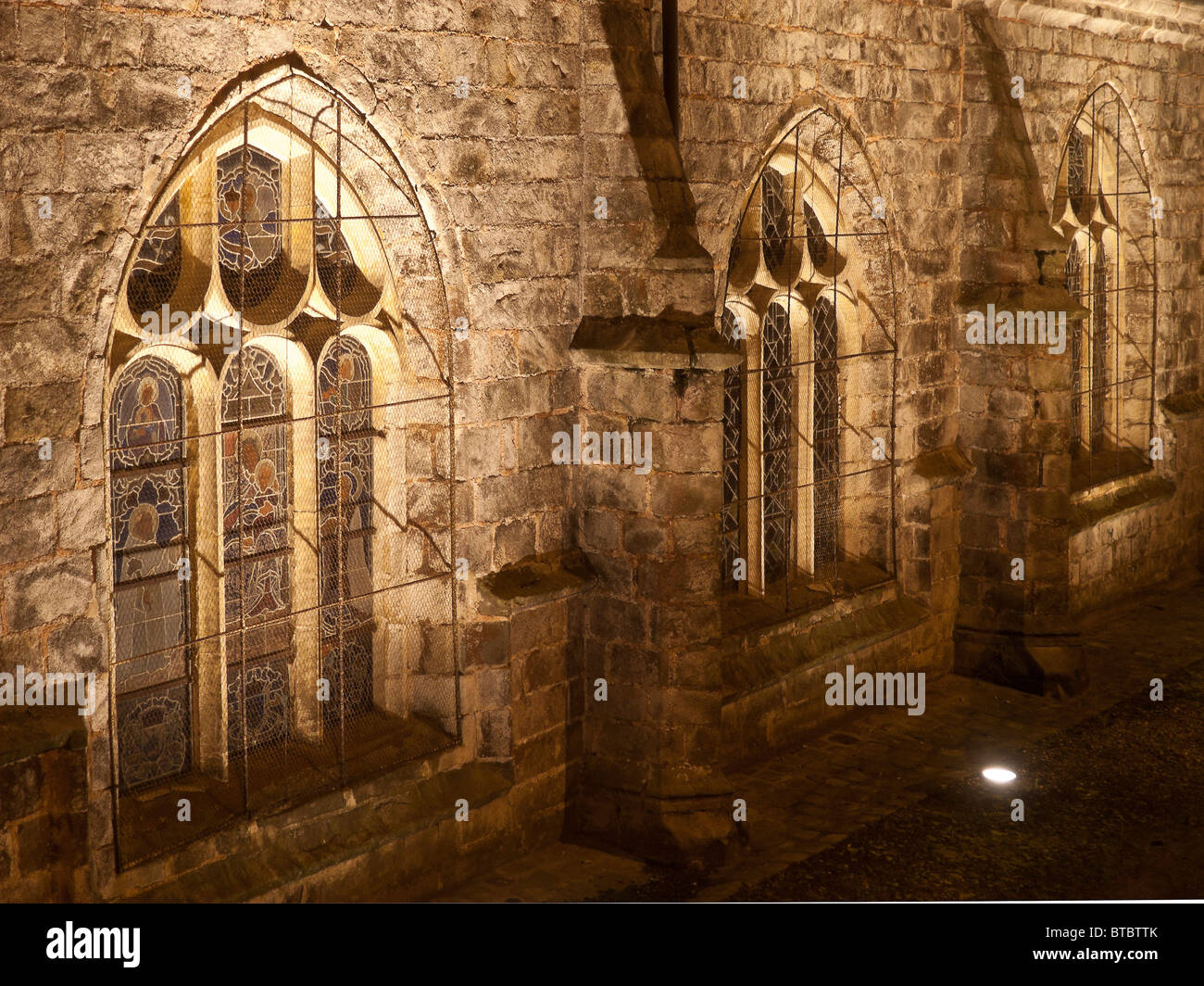 Gothic flamboyant windows in the ST valery-en-Caux's church Stock Photo ...